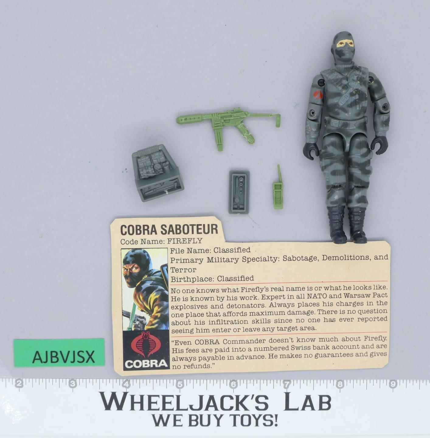 Firefly V1 100% Complete G.I. Joe 1984 Hasbro Vintage Action Figure ...