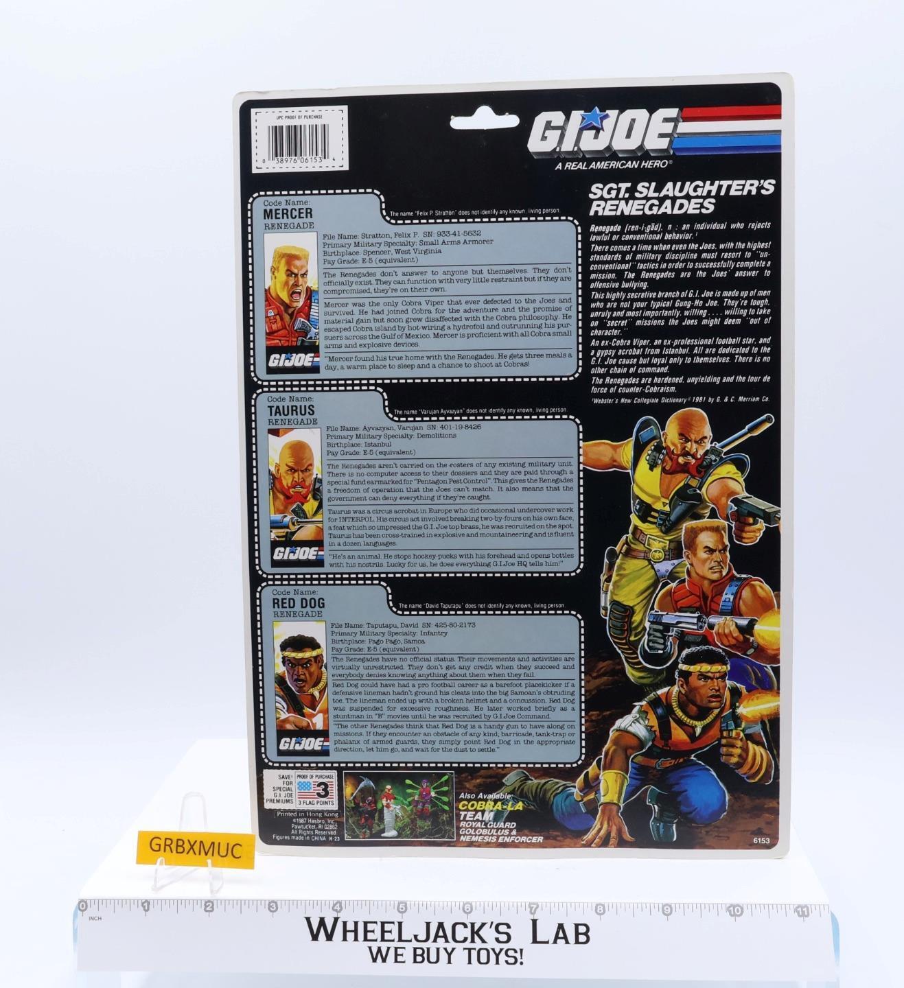 SGT. Slaughter's Renegades 100% Complete GI Joe 1987 Hasbro Action ...