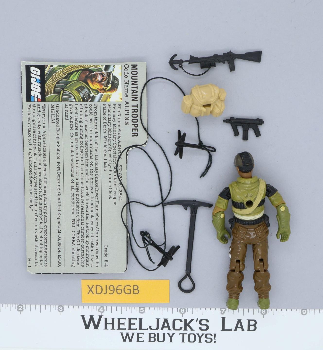 Alpine V1 100% Complete G.I. Joe 1985 Hasbro Vintage Action Figure ...
