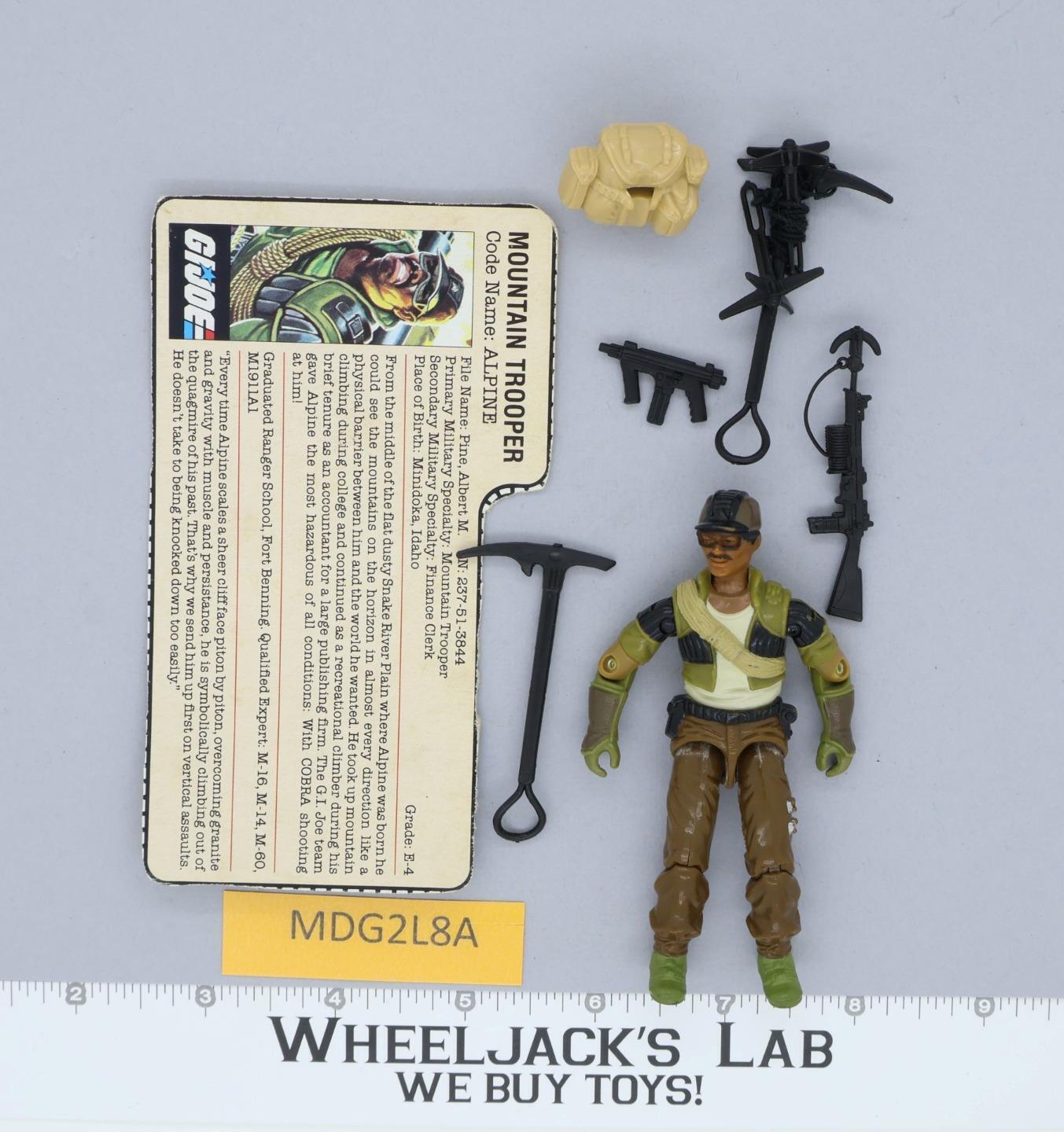 Alpine V1 100% Complete G.I. Joe 1985 Hasbro Vintage Action Figure ...