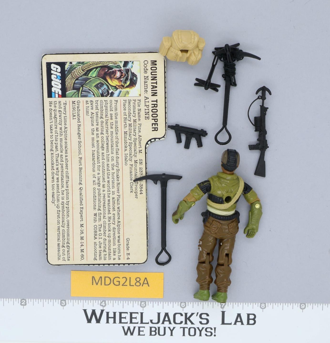 Alpine V1 100% Complete G.I. Joe 1985 Hasbro Vintage Action Figure ...