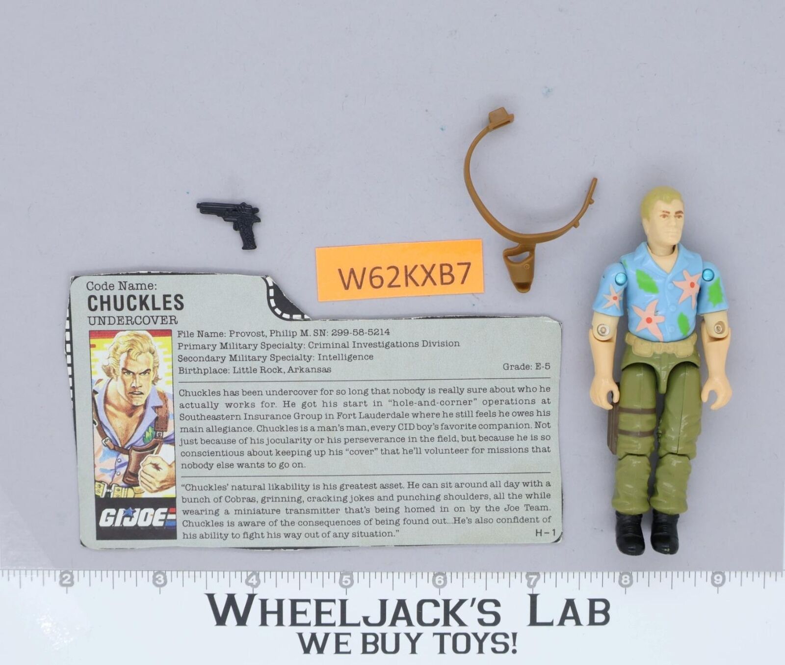 Chuckles V1 100% Complete G.I. Joe 1987 Hasbro Vintage Action Figure ...