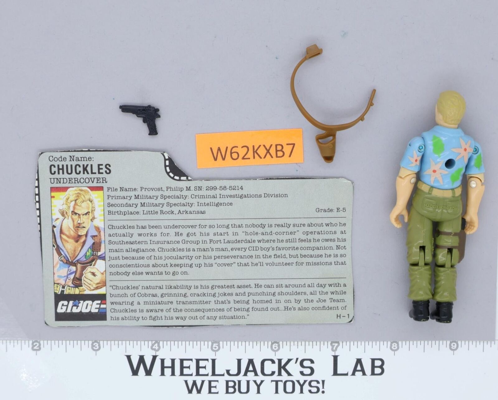 Chuckles V1 100% Complete G.I. Joe 1987 Hasbro Vintage Action Figure ...
