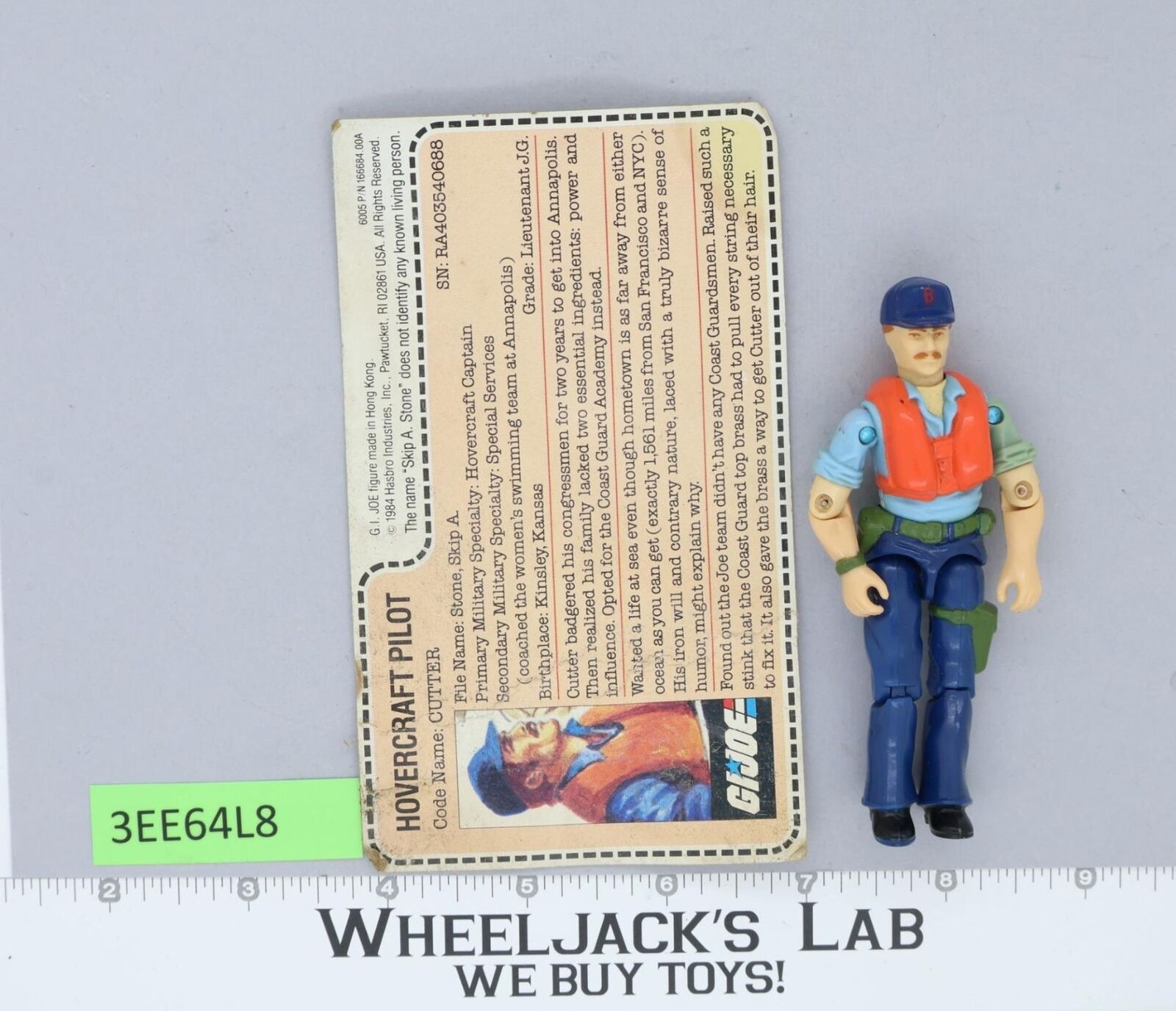 Cutter V1 100% Complete G.I. Joe 1984 Hasbro Vintage Action Figure ...