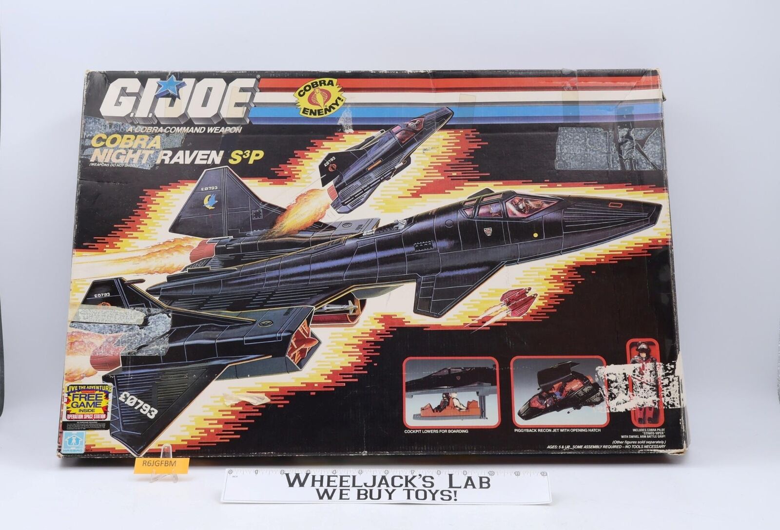 Cobra Night Raven S3P W/Strato-Viper Complete W/Box G.I. Joe 1986 ...