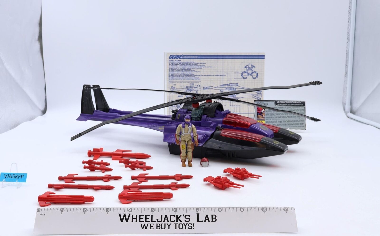 Cobra Mamba W/ Gyro Viper 100% Complete GI Joe 1987 Hasbro Action ...