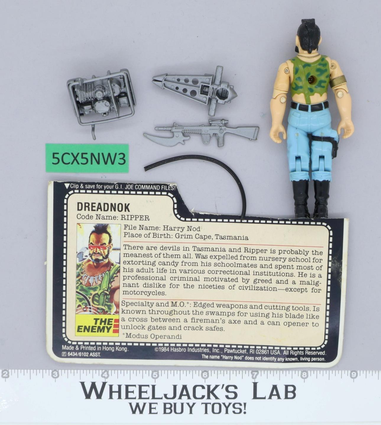 Ripper V1 100% Complete G.I. Joe 1985 Hasbro Vintage Action Figure ...