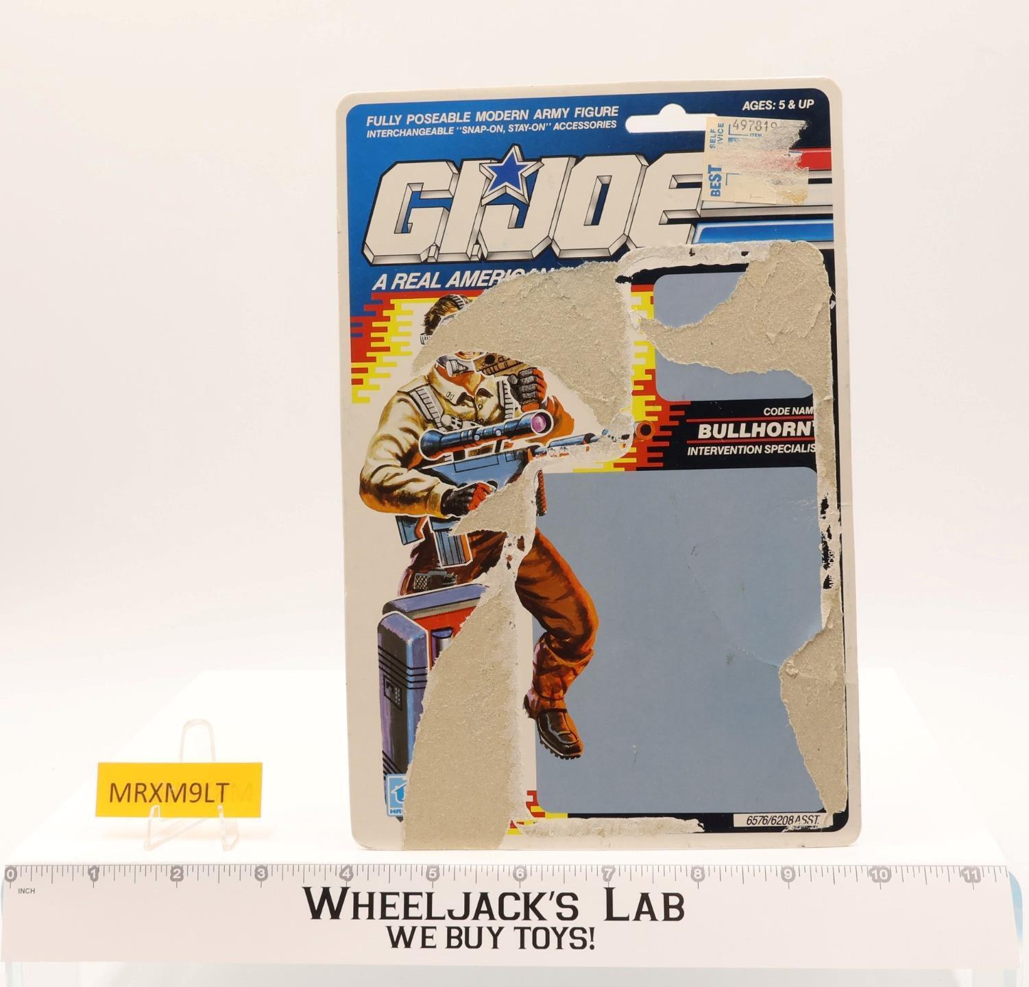 Bullhorn V1 100% Complete W/ Cardback 1990 G.I. Joe Vintage Hasbro ...