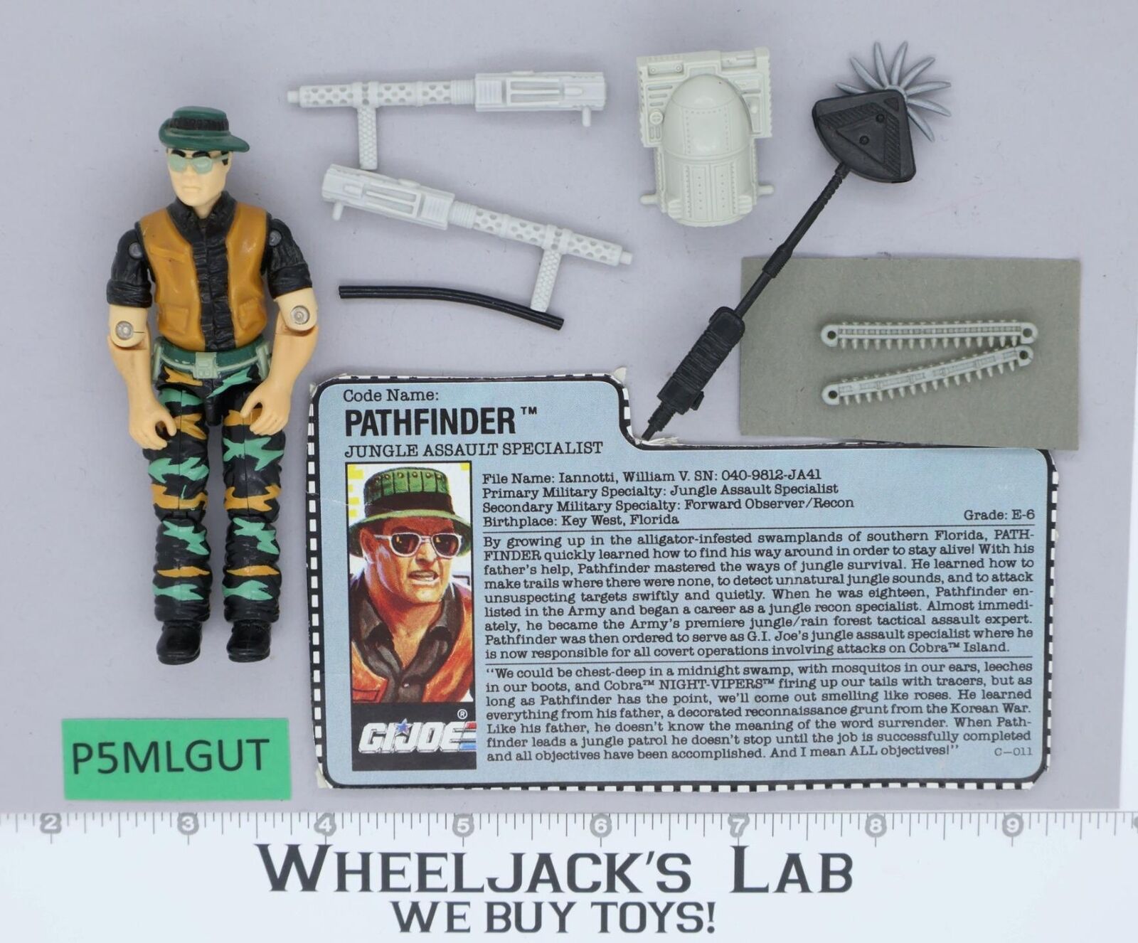 Pathfinder V1 100% Complete G.I. Joe 1990 Hasbro Vintage Action Figure ...