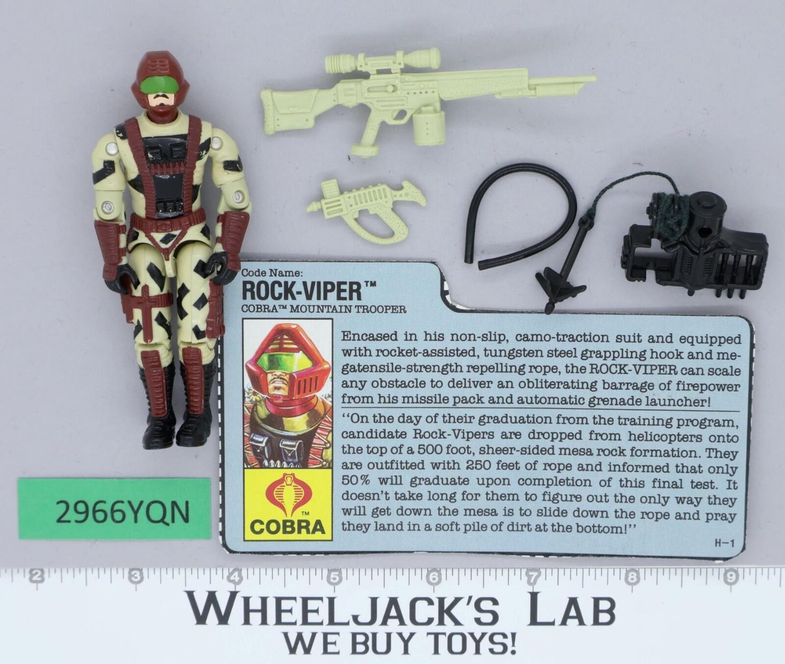 Rock-Viper V1 100% Complete G.I. Joe 1990 Hasbro Vintage Action Figure ...