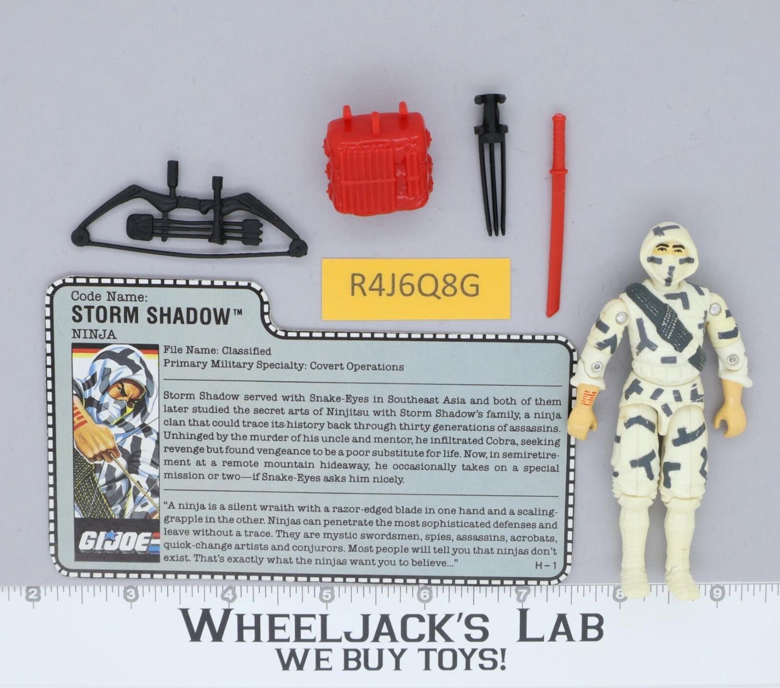 Storm Shadow V2 100% Complete G.I. Joe 1988 Hasbro Vintage Action ...