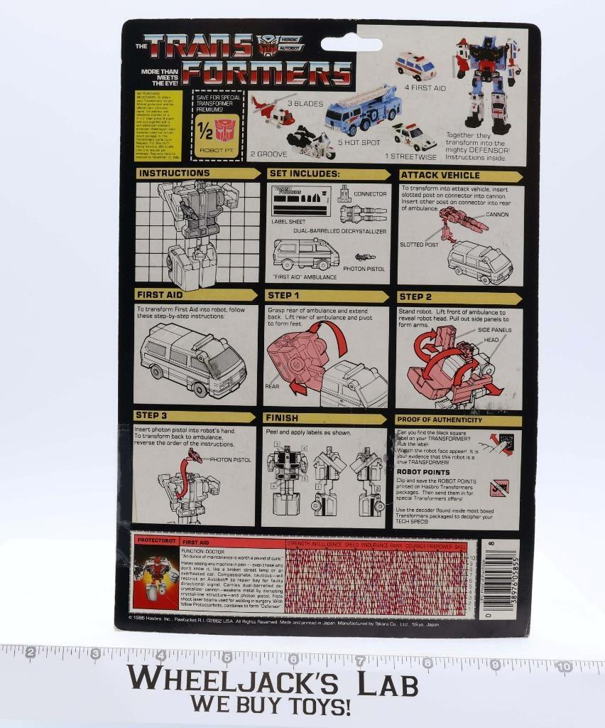 First Aid METAL 100% Complete W/CARDBACK & BUBBLE G1 Transformers ...