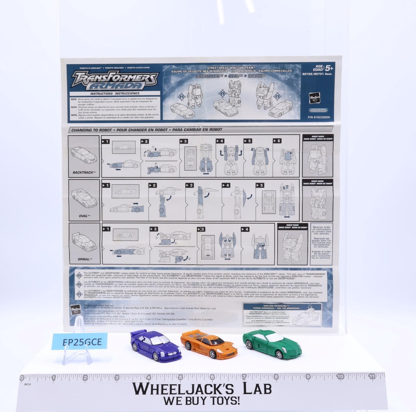 Street Speed Team Mini-Cons 100% Complete Transformers Armada 2002 ...