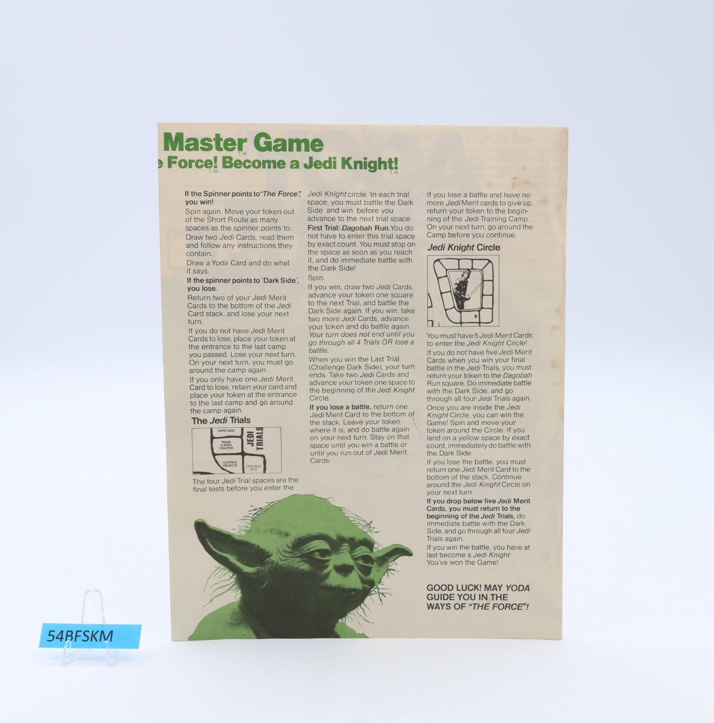 Yoda the Jedi Master Board Game Star Wars ROTJ 1981 Kenner Game ...