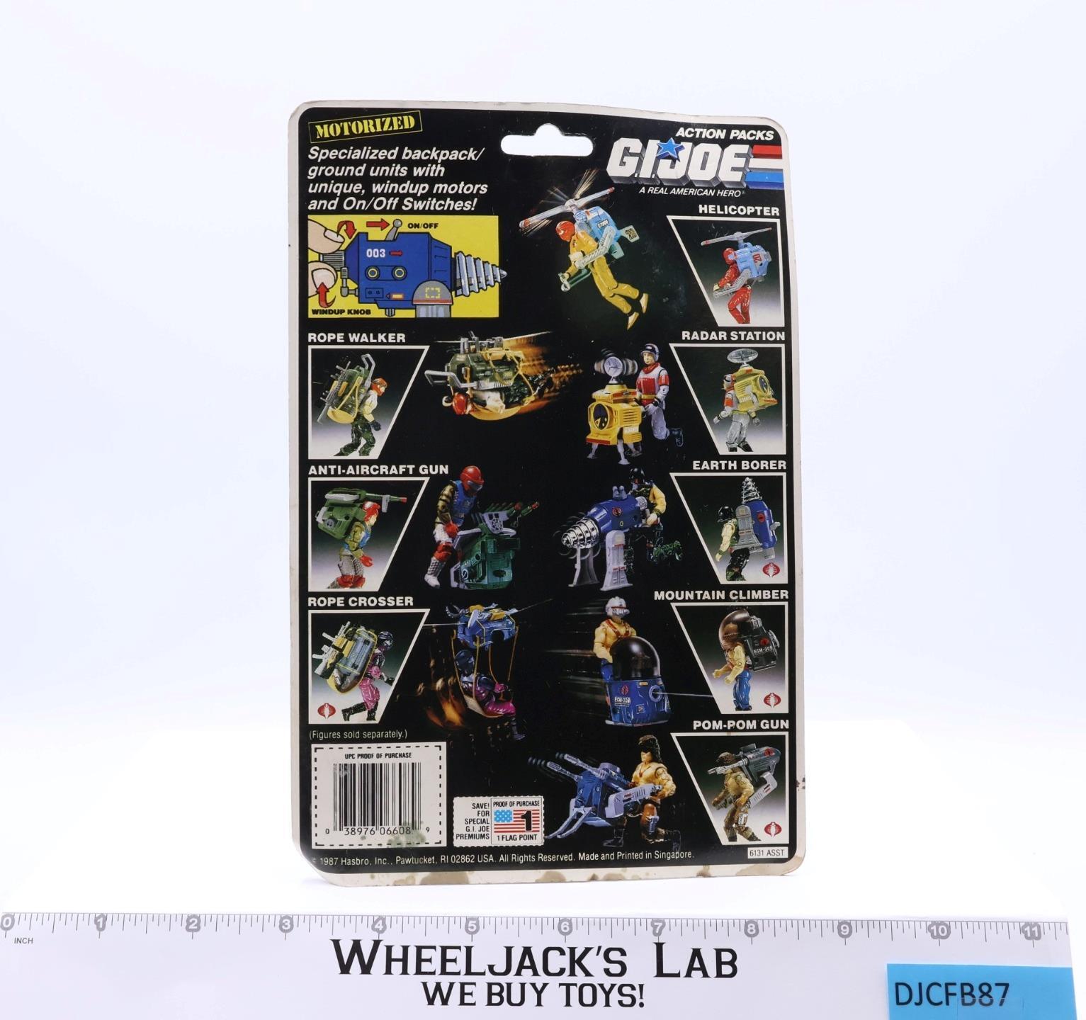 Pom-Pom Gun Motorized Action Pack GI Joe 1987 Hasbro NEW MOSC SEALED ...