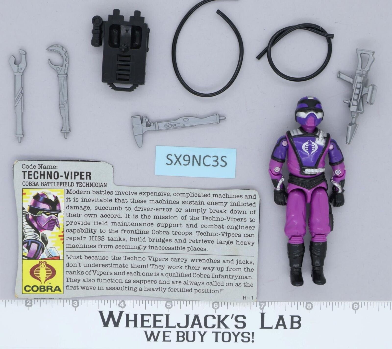 Techno-Viper V1 100% Complete G.I. Joe 1987 Hasbro Vintage Action ...