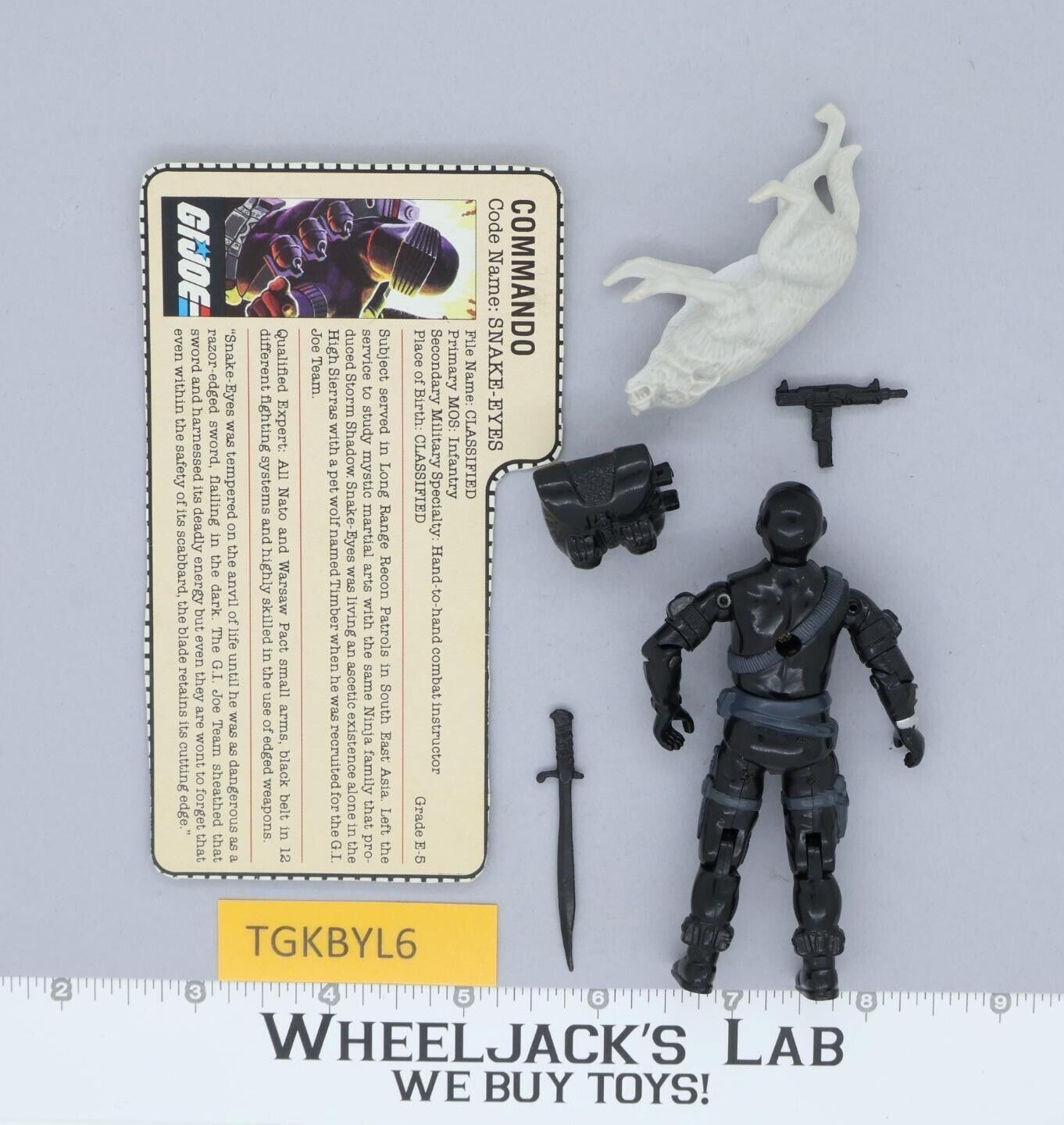 Snake Eyes & Timber V2 100% Complete G.I. Joe 1985 Hasbro Vintage ...