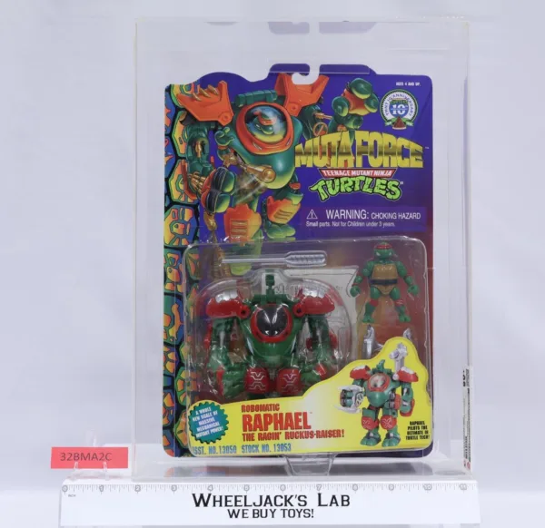 Robomatic Raphael GRADED 80+ 80/85/95 TMNT Muta Force 1996 Playmates ...