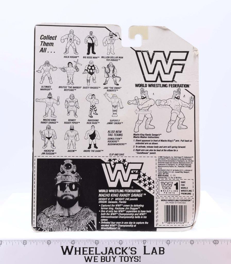 Macho King Randy Savage WWF Wrestling Action Figure 1990 Hasbro NEW ...