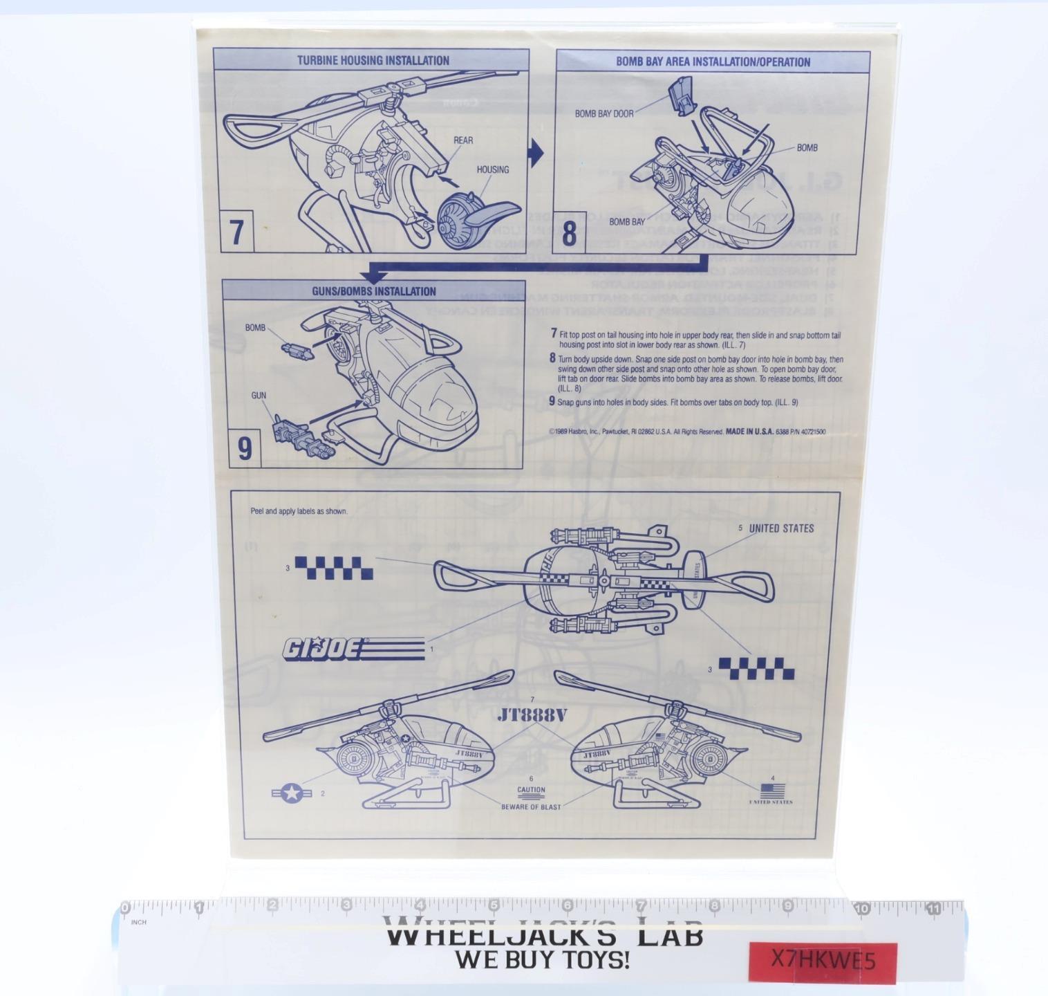 Locust Helicopter 100% Complete GI Joe 1990 Hasbro Vintage Action ...