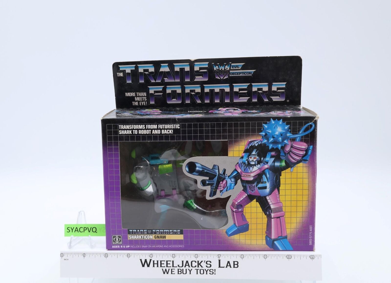 Gnaw Sharkticon 100% Complete W/Box & Insert G1 Transformers 1986 ...