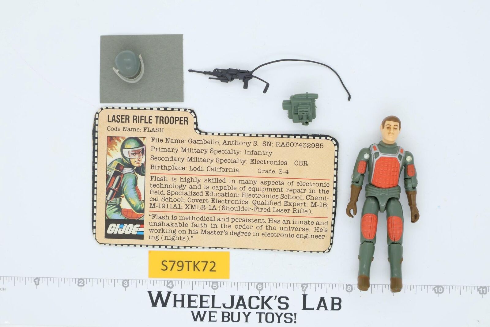 Flash V1 Straight Arm 100% Complete G.I. Joe 1982 Hasbro Vintage Action ...