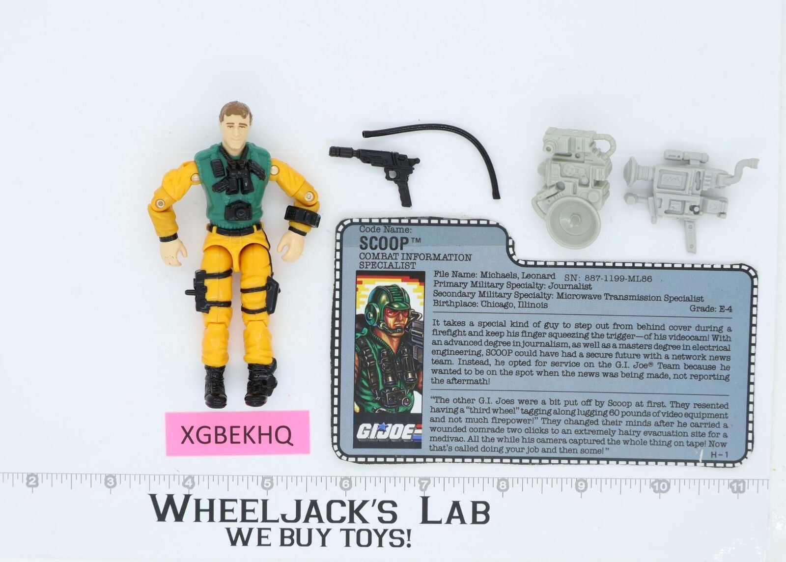 Scoop V1 G.I. Joe 1989 Hasbro Vintage Action Figure - Wheeljack's Lab