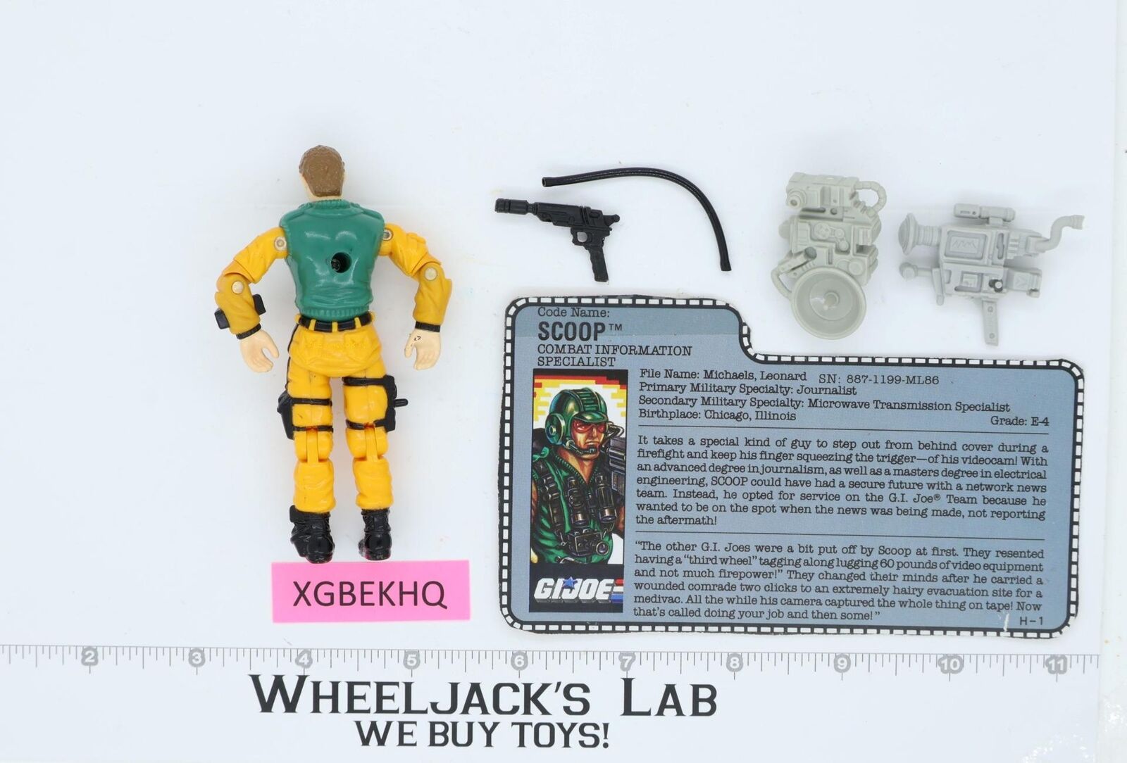 Scoop V1 G.I. Joe 1989 Hasbro Vintage Action Figure - Wheeljack's Lab
