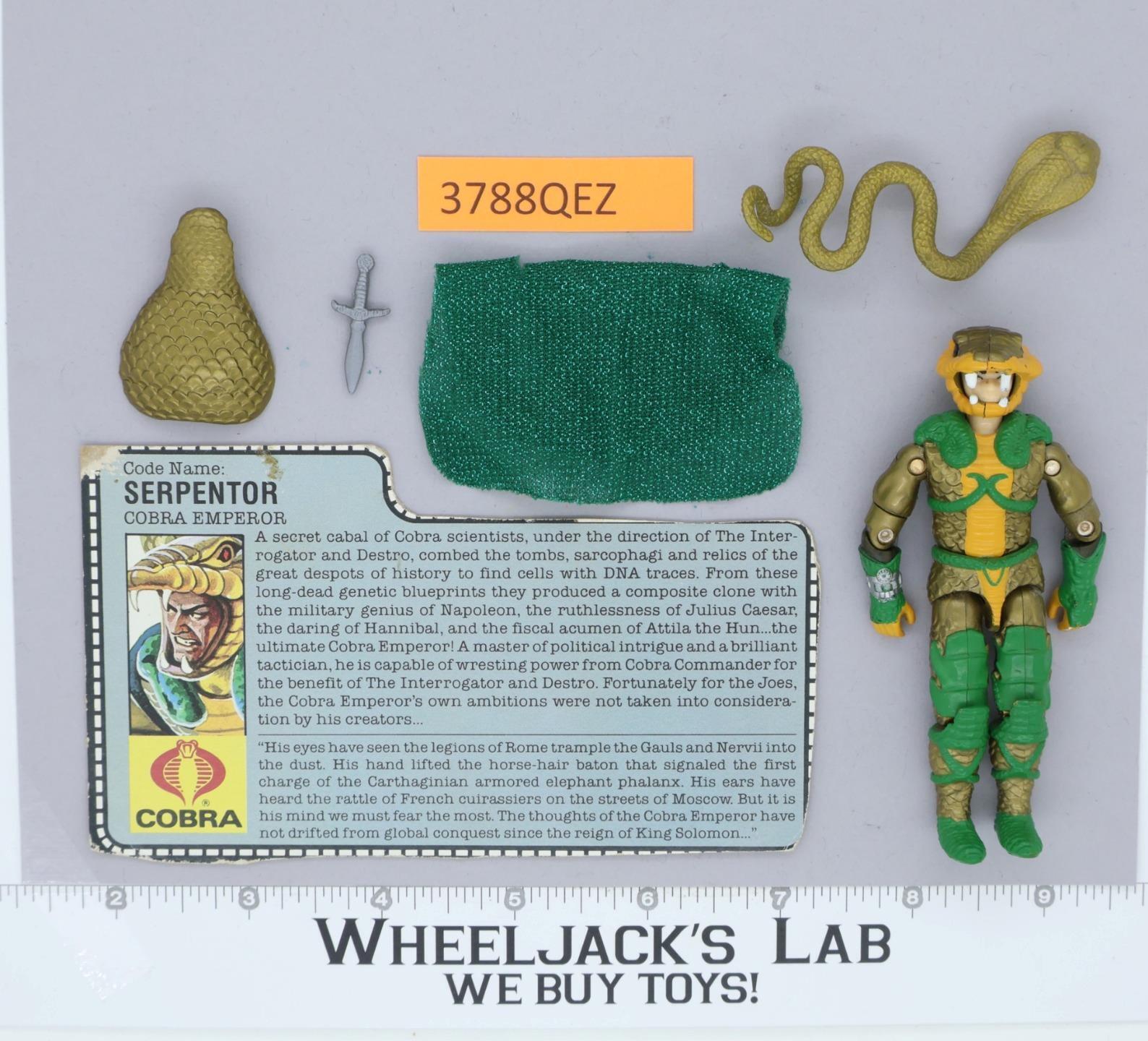 Serpentor V1 100% Complete G.I. Joe 1986 Hasbro Vintage Action Figure ...
