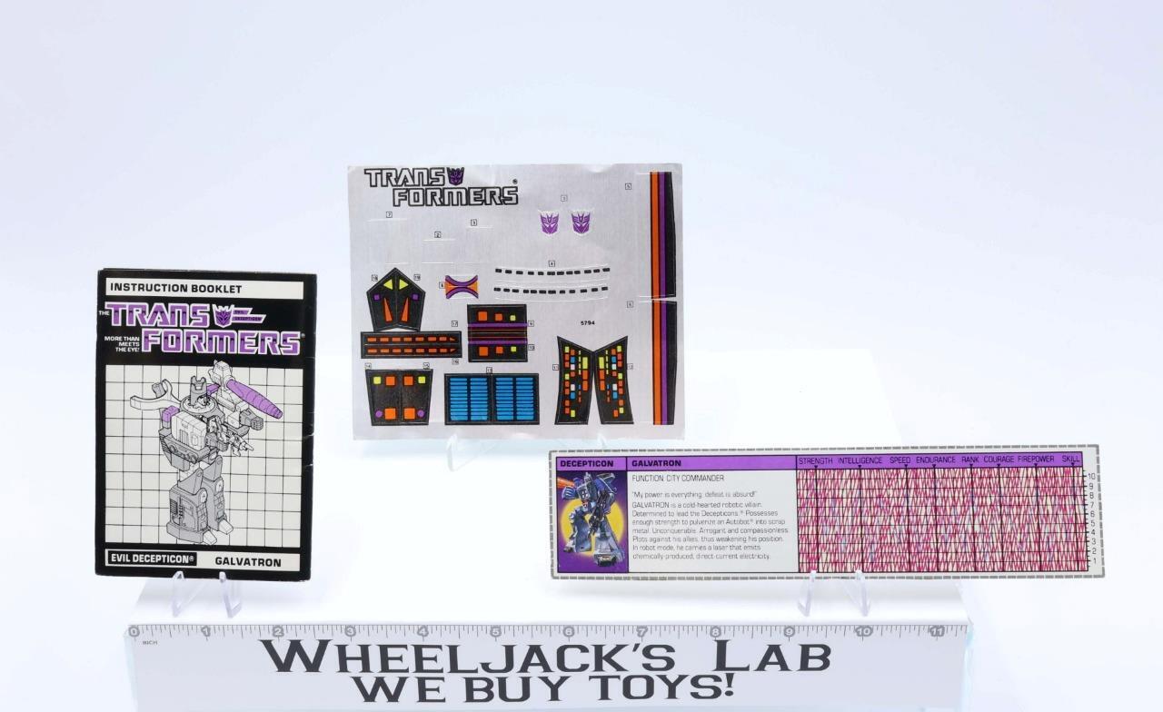 Galvatron 100% Complete NEAR MINT WORKS UNUSED STICKERS Vintage G1 ...