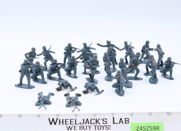 LOT Blue Gray Toy Soldiers Plastic Approx 2" Military - Wheeljack's Lab
