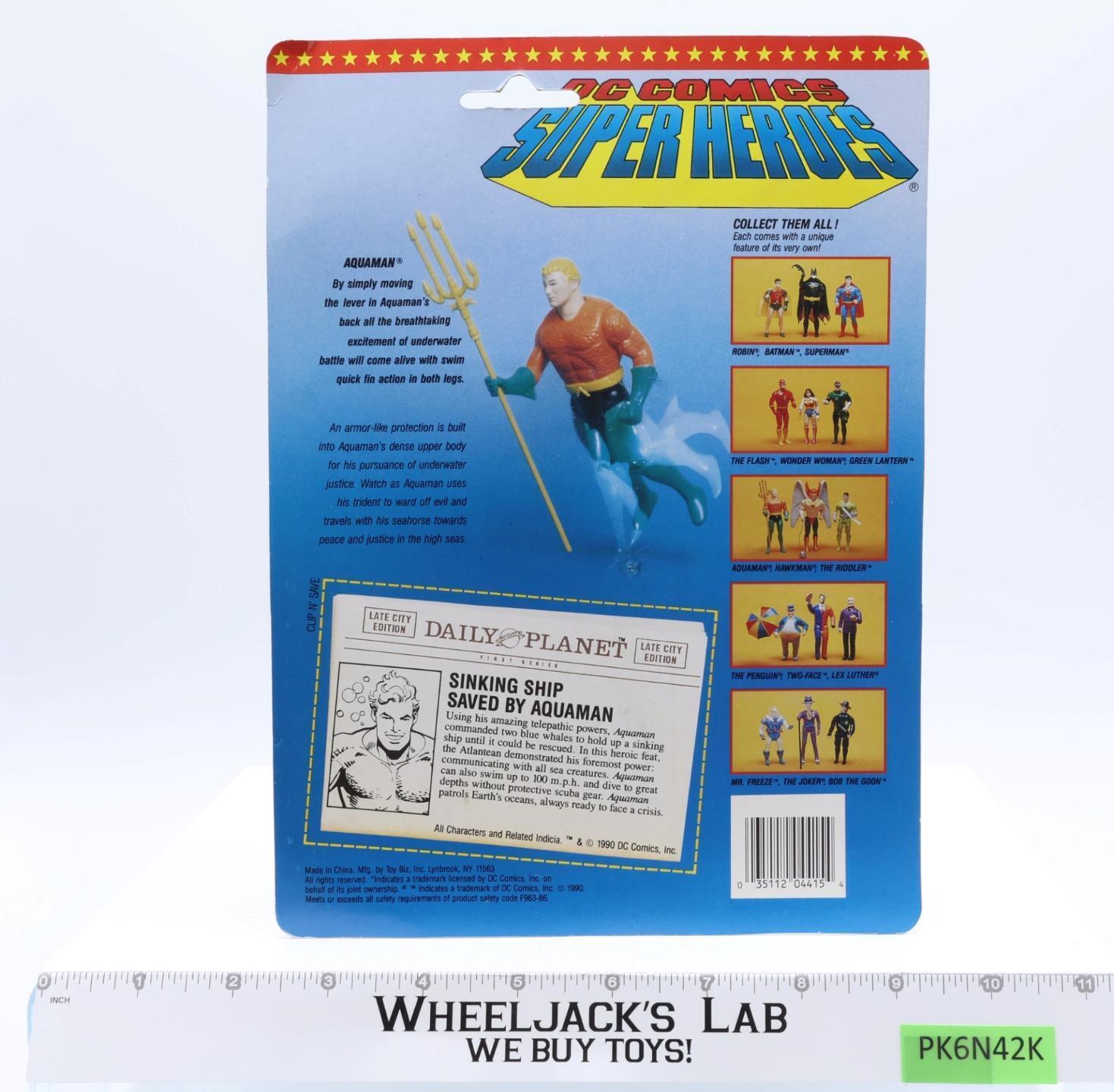 Aquaman Super Heroes DC Comics 1990 Toybiz Action Figure NEW MOSC ...