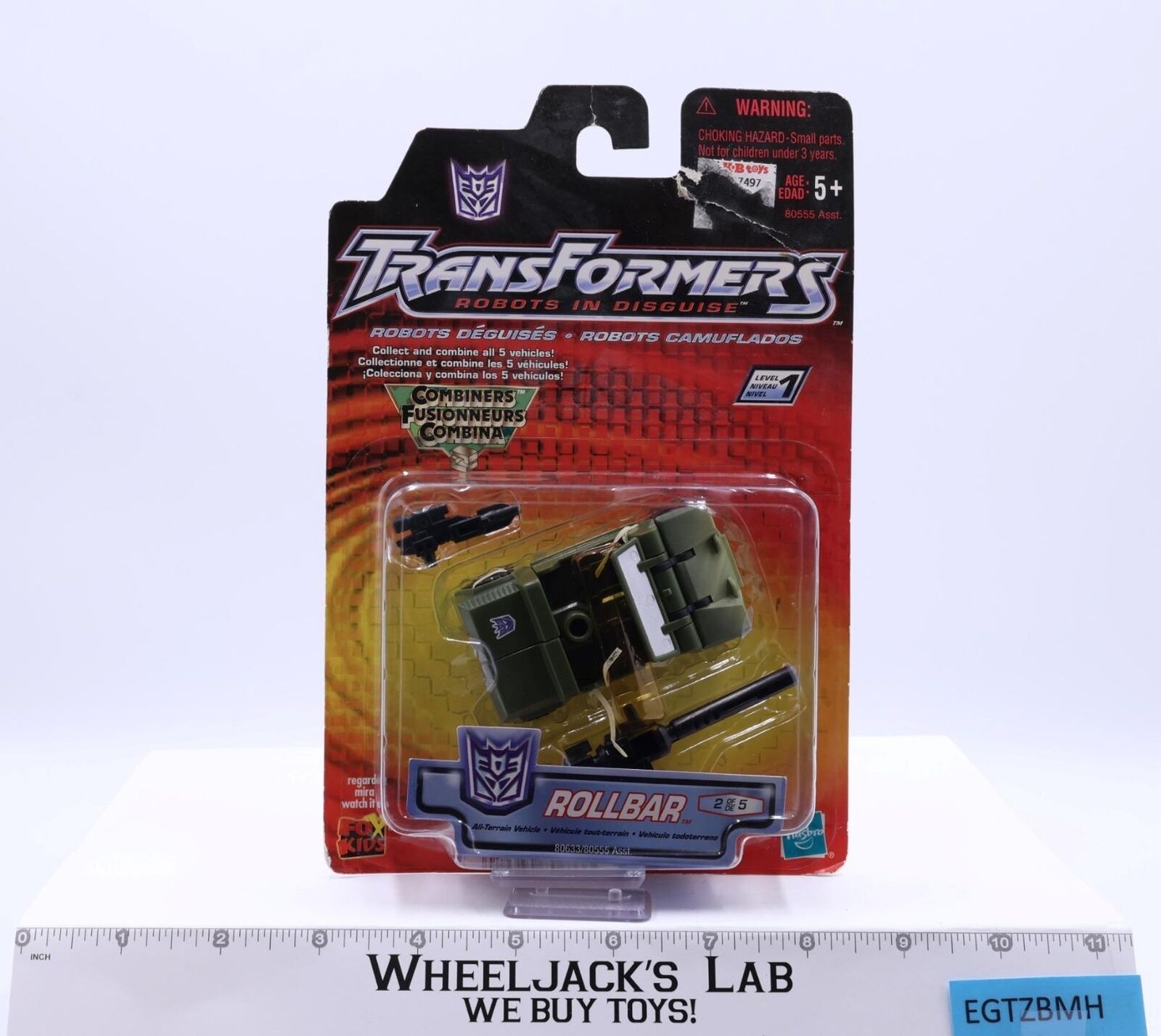 Rollbar Transformers Robots in Disguise 2002 Hasbro Action Figure NEW ...