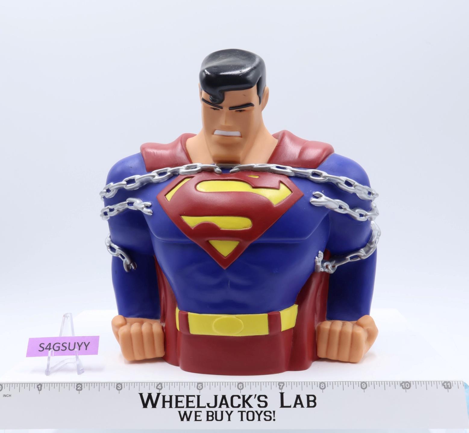 Superman in Chains Bust Coin Bank 1997 DC Comics 9" - Wheeljack's Lab