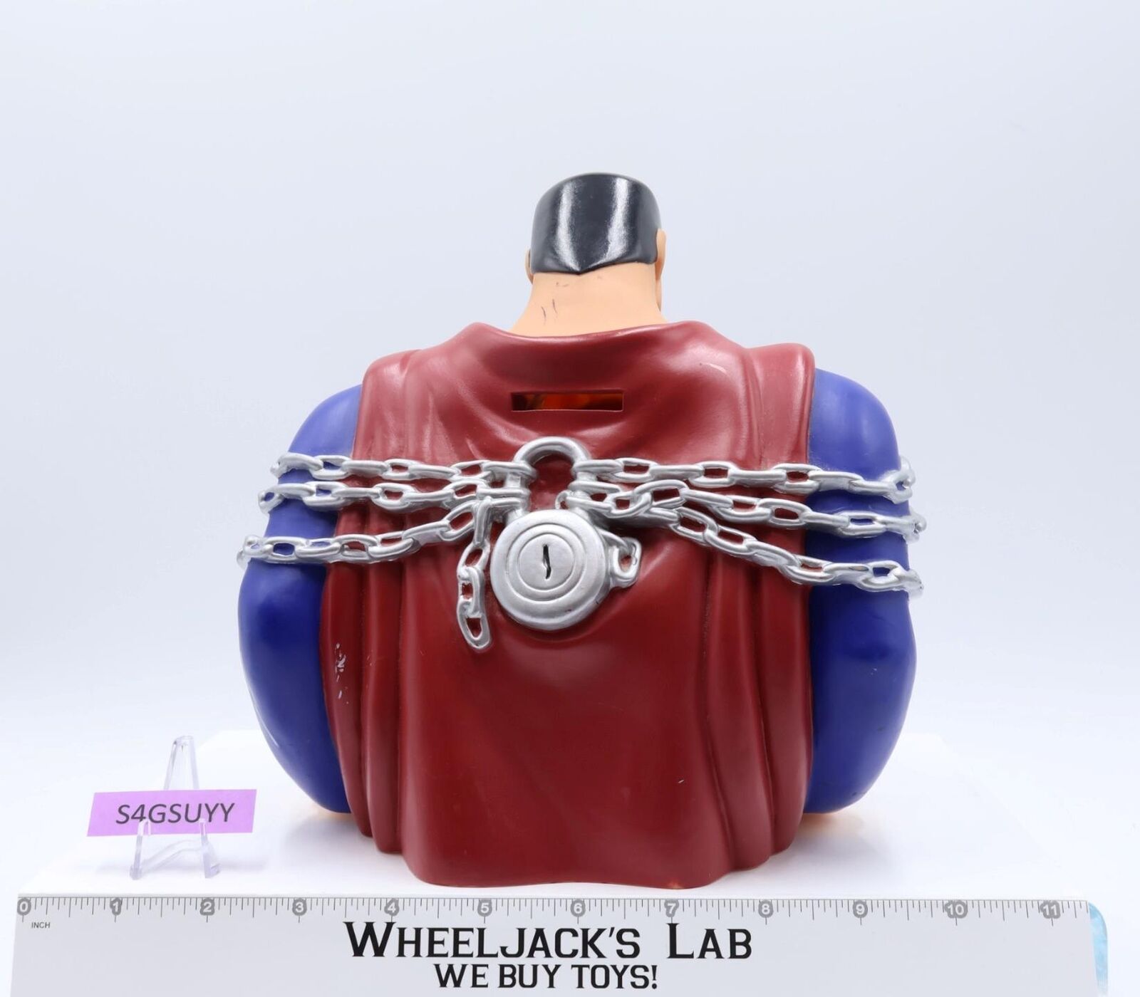 Superman in Chains Bust Coin Bank 1997 DC Comics 9" - Wheeljack's Lab