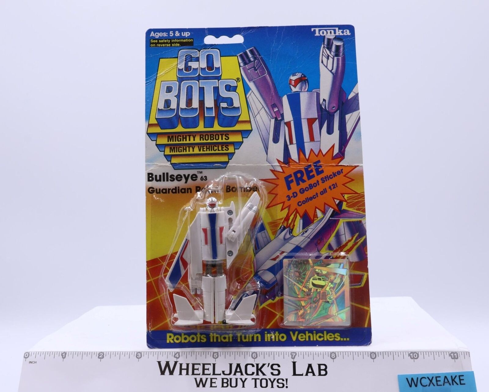 Bullseye Guardian Robot Bomber 3D Sticker Gobots 1985 Tonka NEW SEALED ...