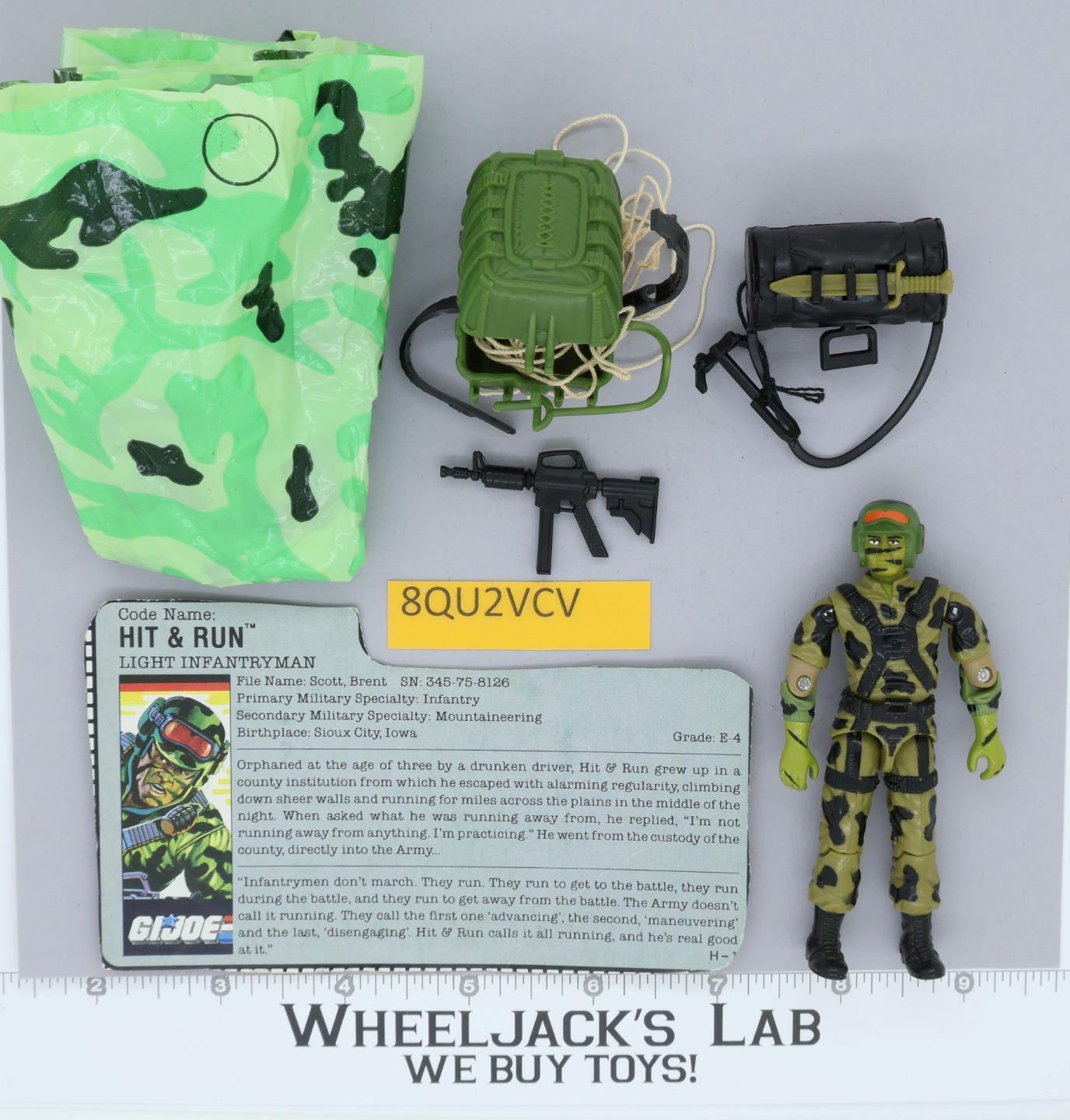 Hit & Run V1 100% Complete G.I. Joe 1988 Hasbro Vintage Action Figure ...