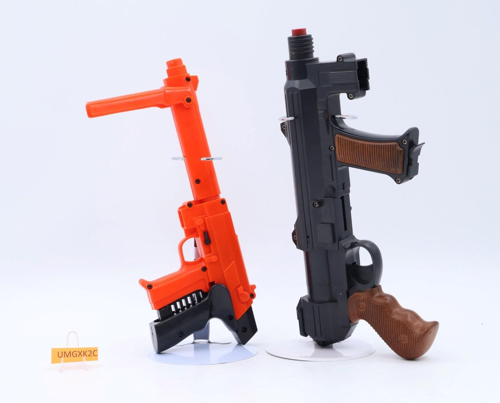 Lot of 2 Edison Toy Gun Giocattoli Uzi Special 1972 ISC Rubber Bullets ...