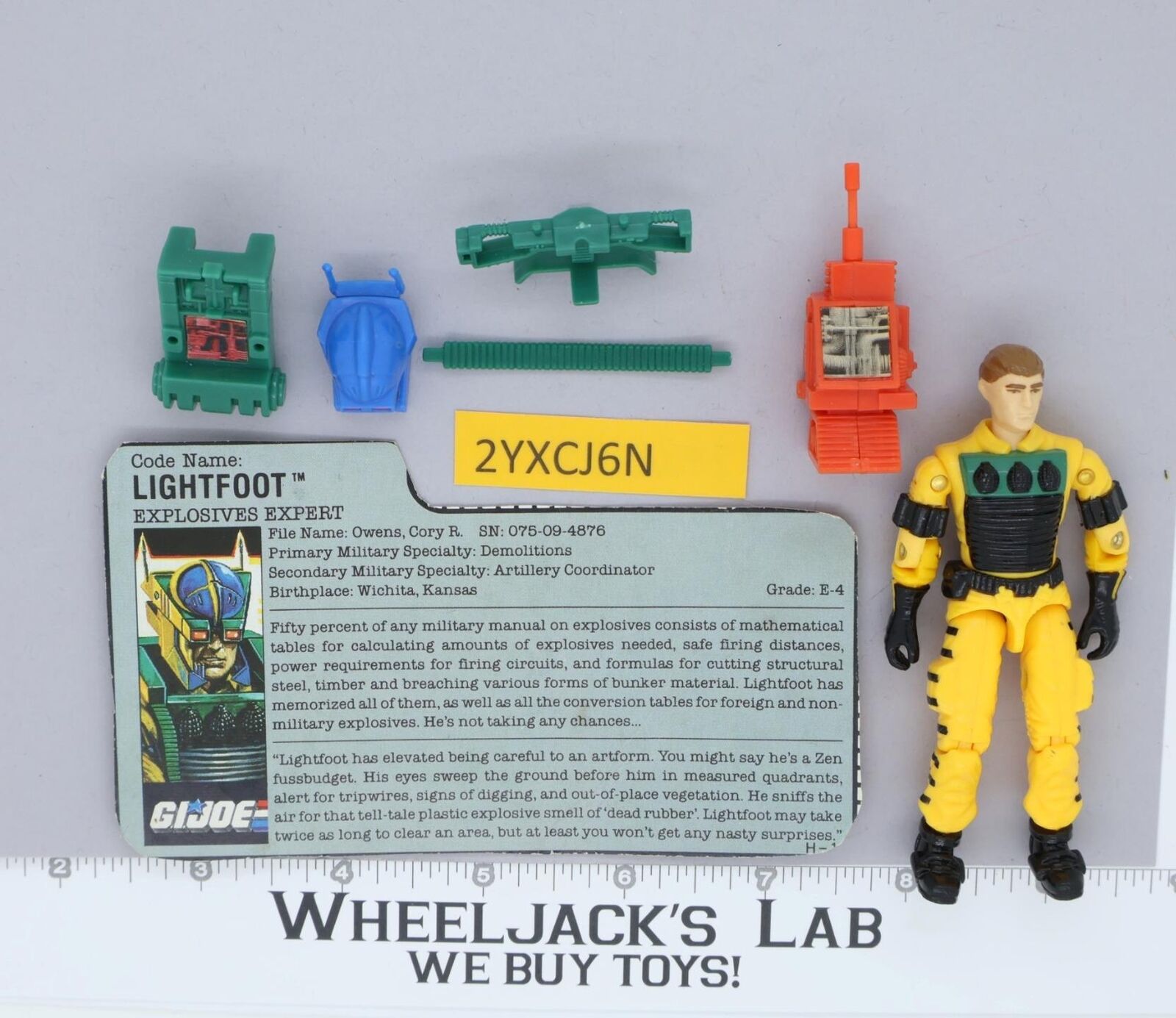 Lightfoot V1 100% Complete G.I. Joe 1988 Hasbro Vintage Action Figure ...