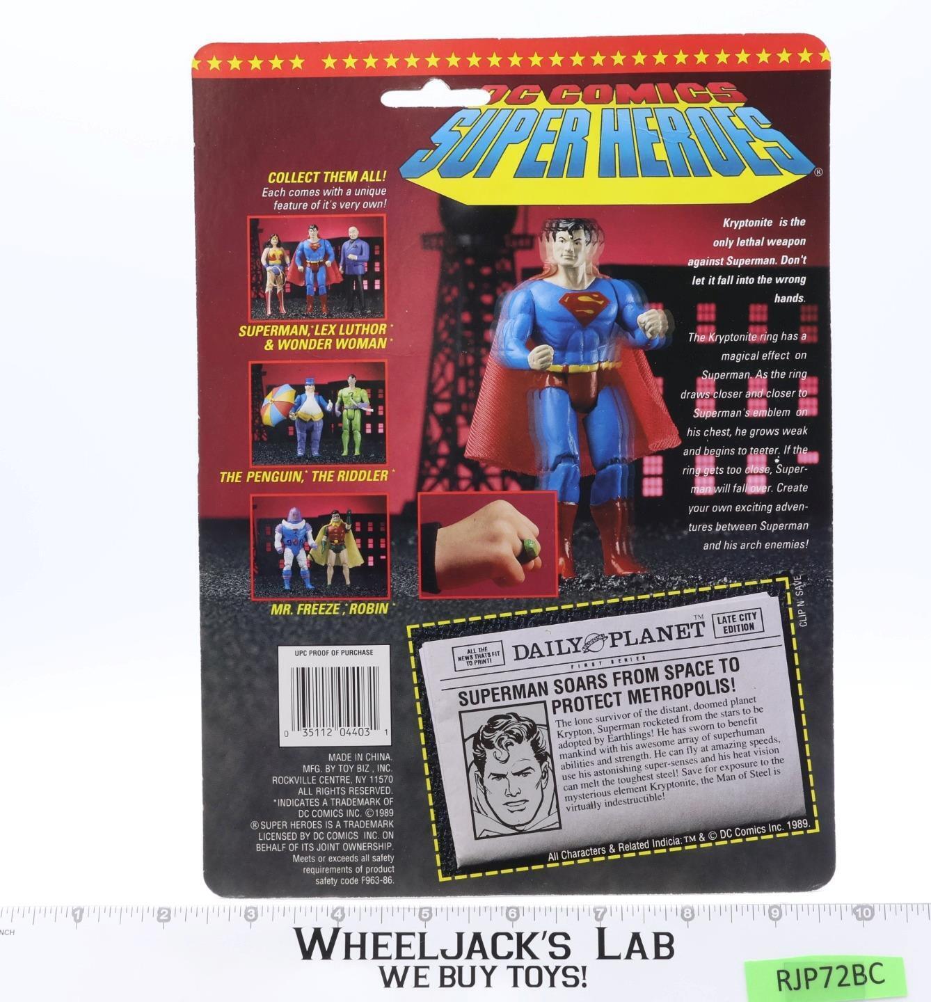 Superman KRYPTONITE RING 1989 Toybiz DC Comics Superheroes MOSC Vintage ...