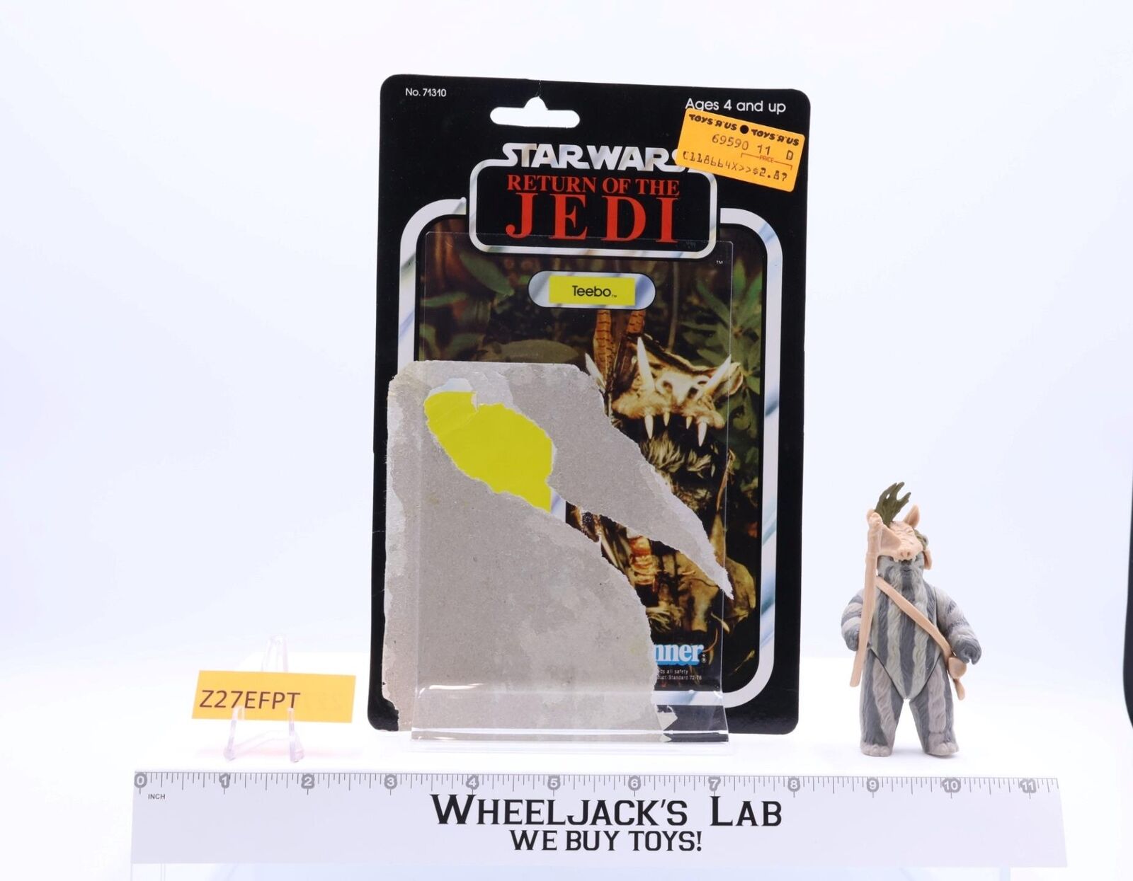 Teebo Ewok 100% Complete 77 Back-A Star Wars ROTJ 1983 Kenner Figure NO REPRO - Wheeljack's Lab