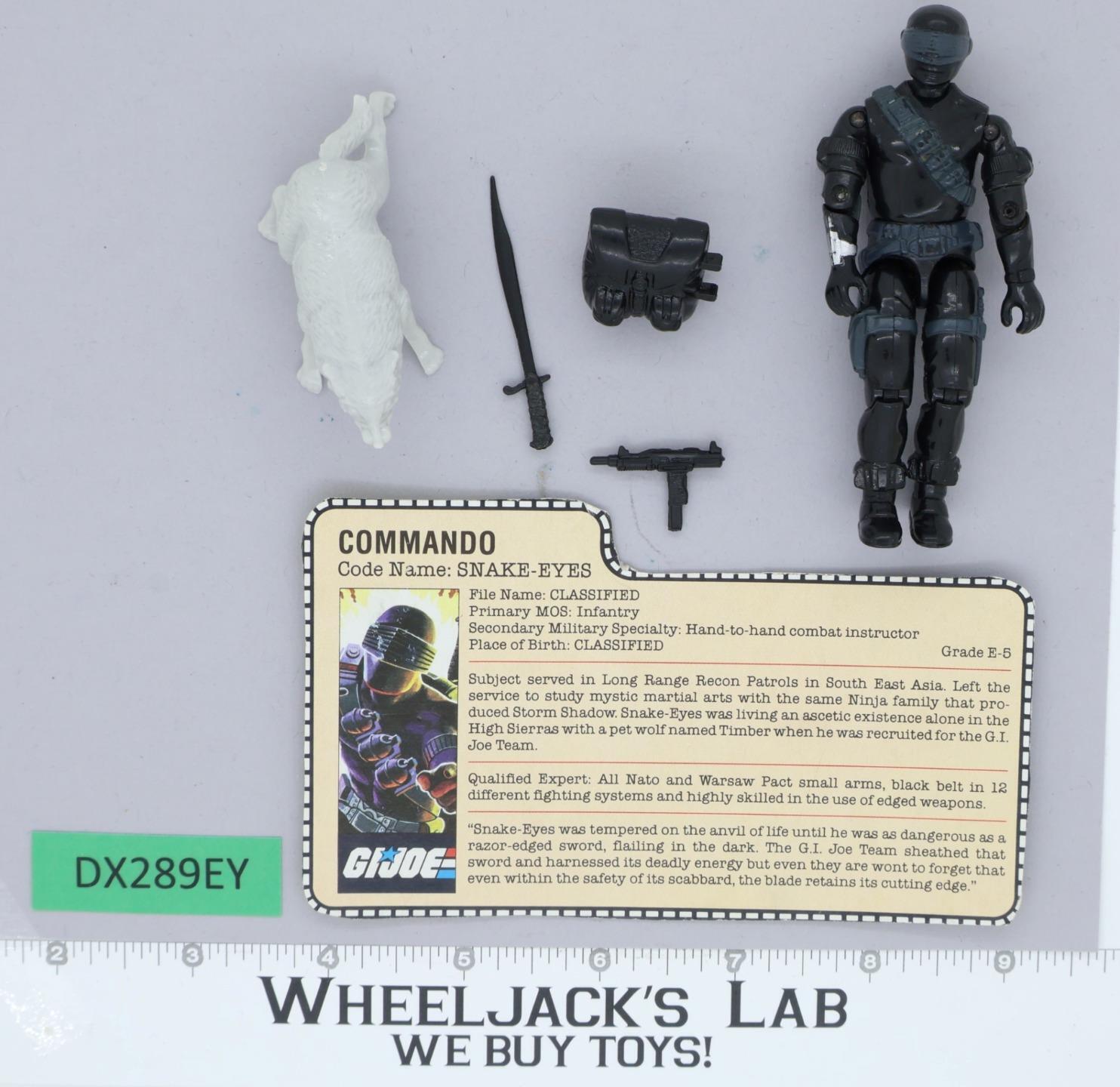 Snake Eyes & Timber V2 100% Complete G.I. Joe 1985 Hasbro Vintage ...