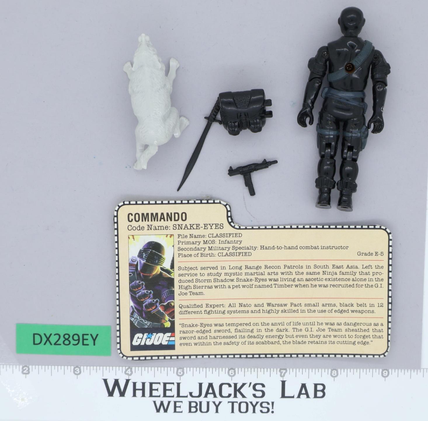 Snake Eyes & Timber V2 100% Complete G.I. Joe 1985 Hasbro Vintage ...