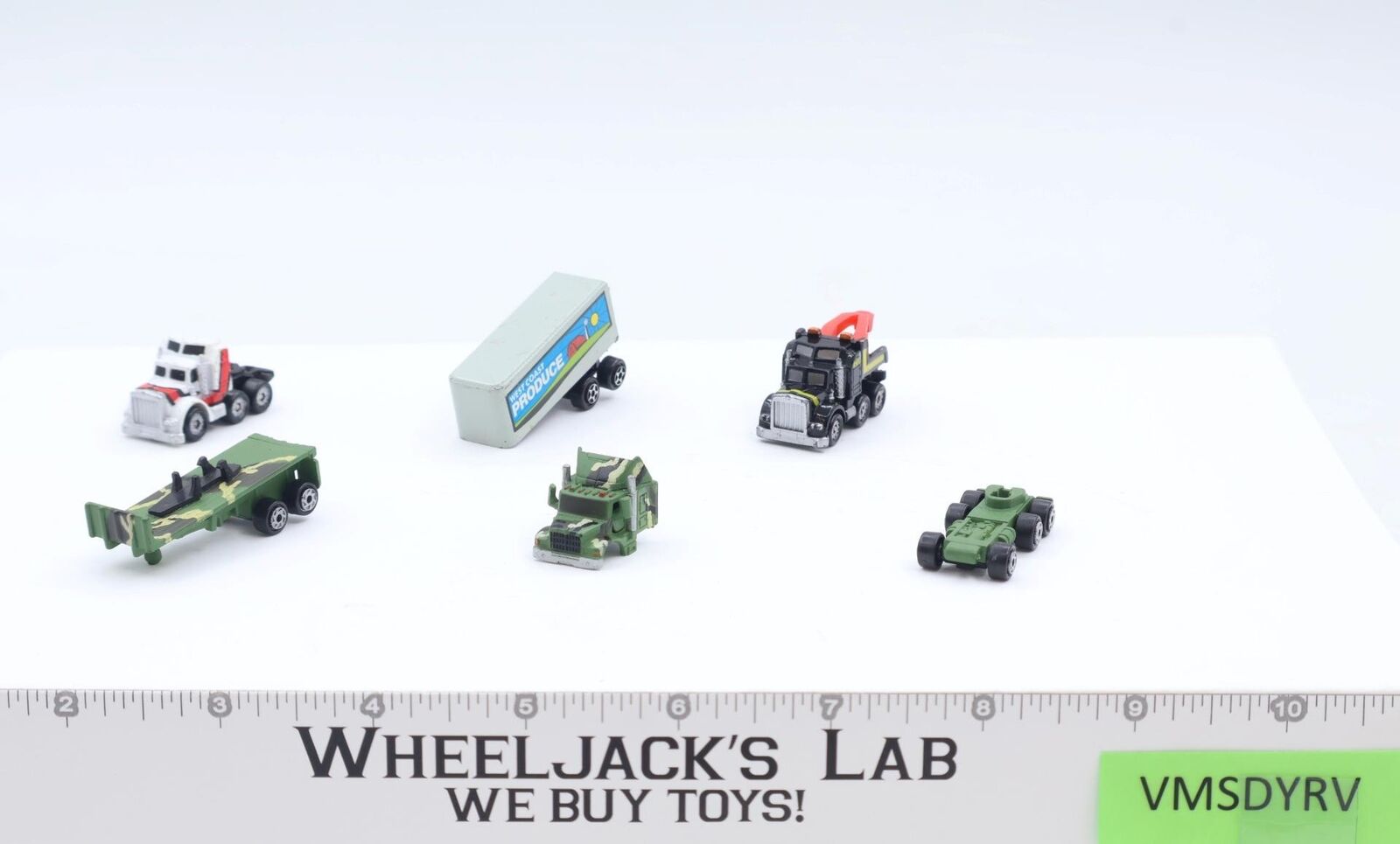 Lot of 3 Semi Trucks W/ 2 Trailers 1988-89 Vintage Galoob Micro ...