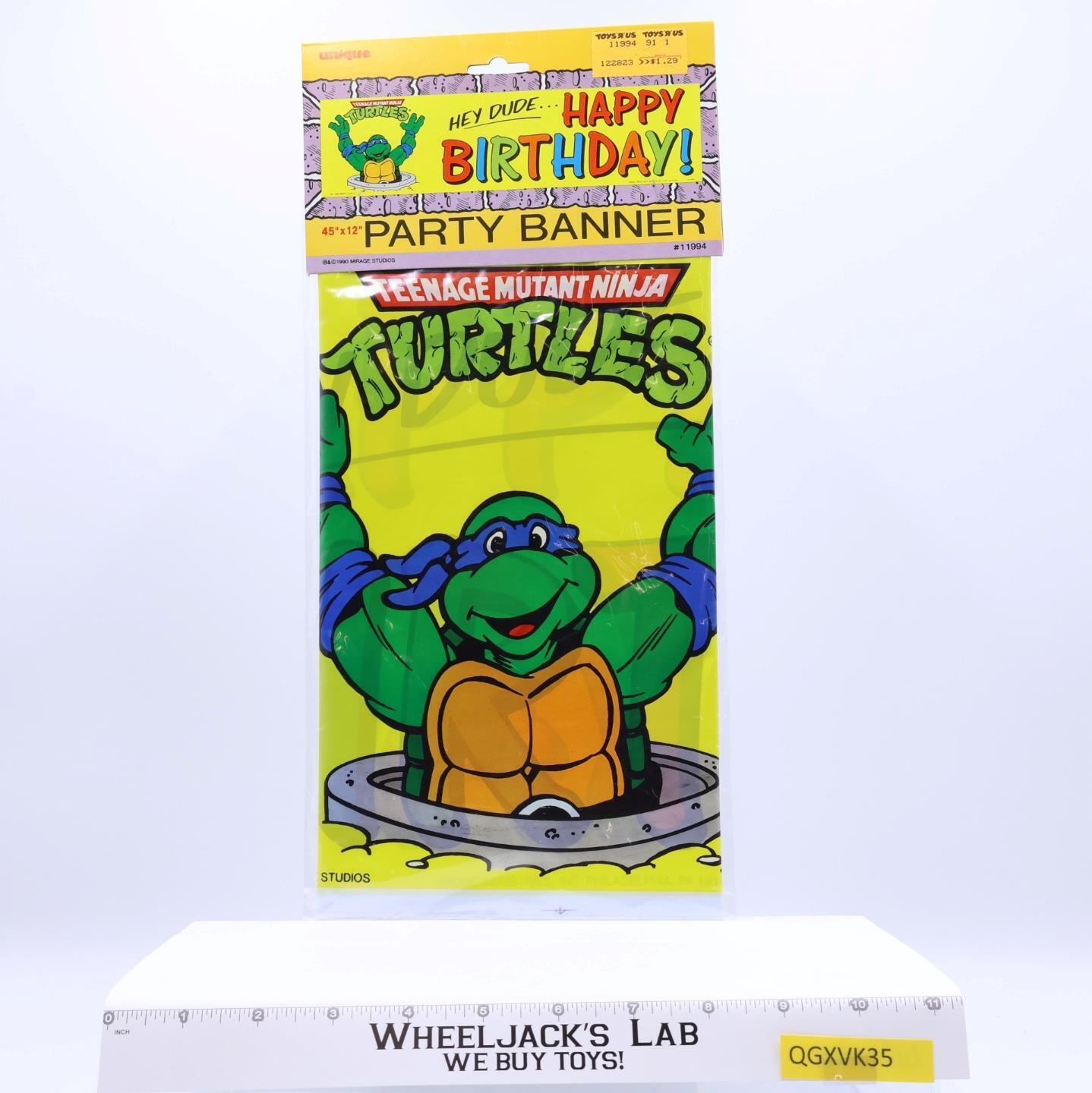 Birthday Party Banner Teenage Mutant Ninja Turtles TMNT 1988 Unique NEW ...