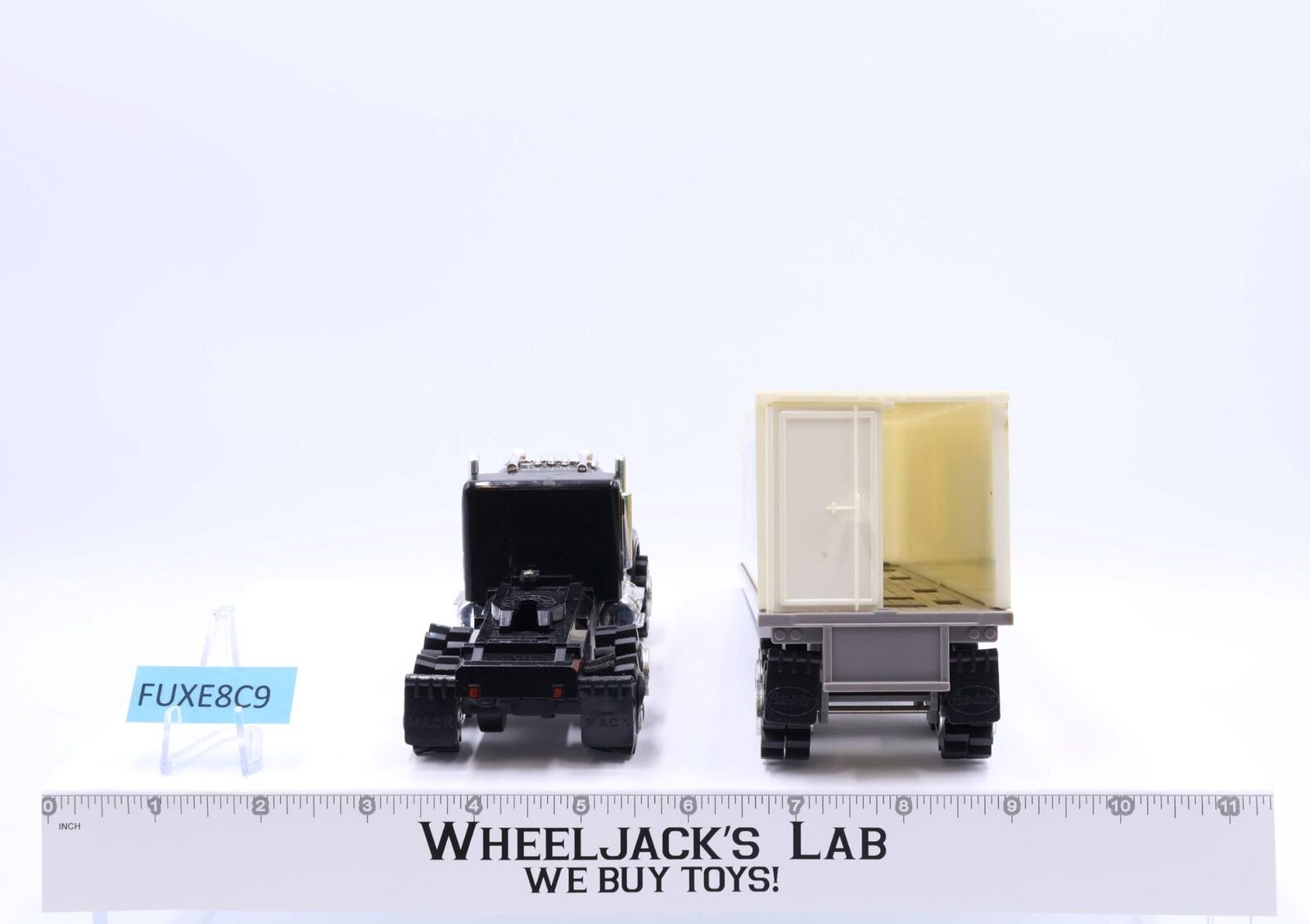 Stomper Mack Semi Truck & Trailer 1980's Schaper Black Vintage *WORKS ...