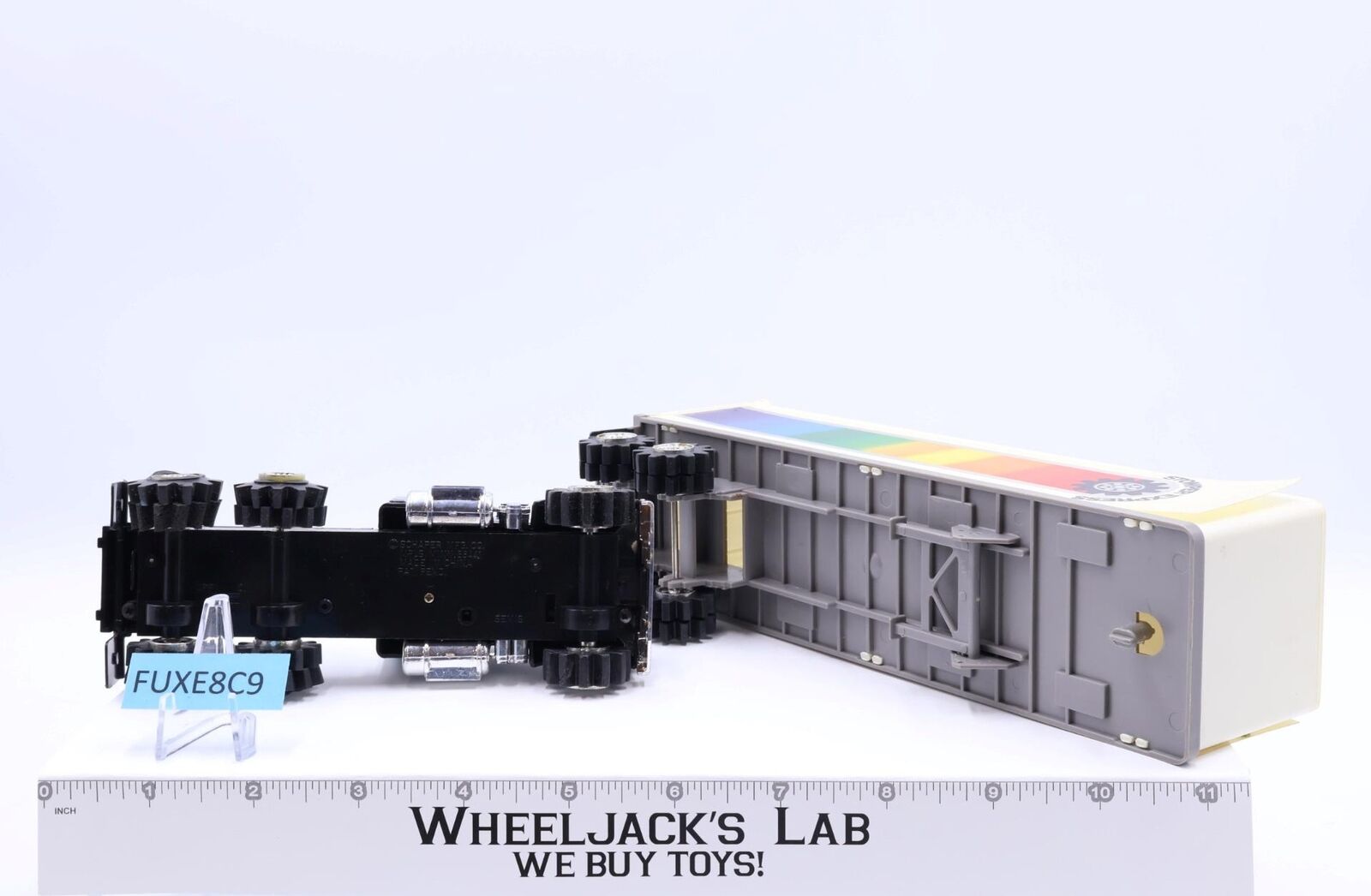 Stomper Mack Semi Truck & Trailer 1980's Schaper Black Vintage *WORKS ...