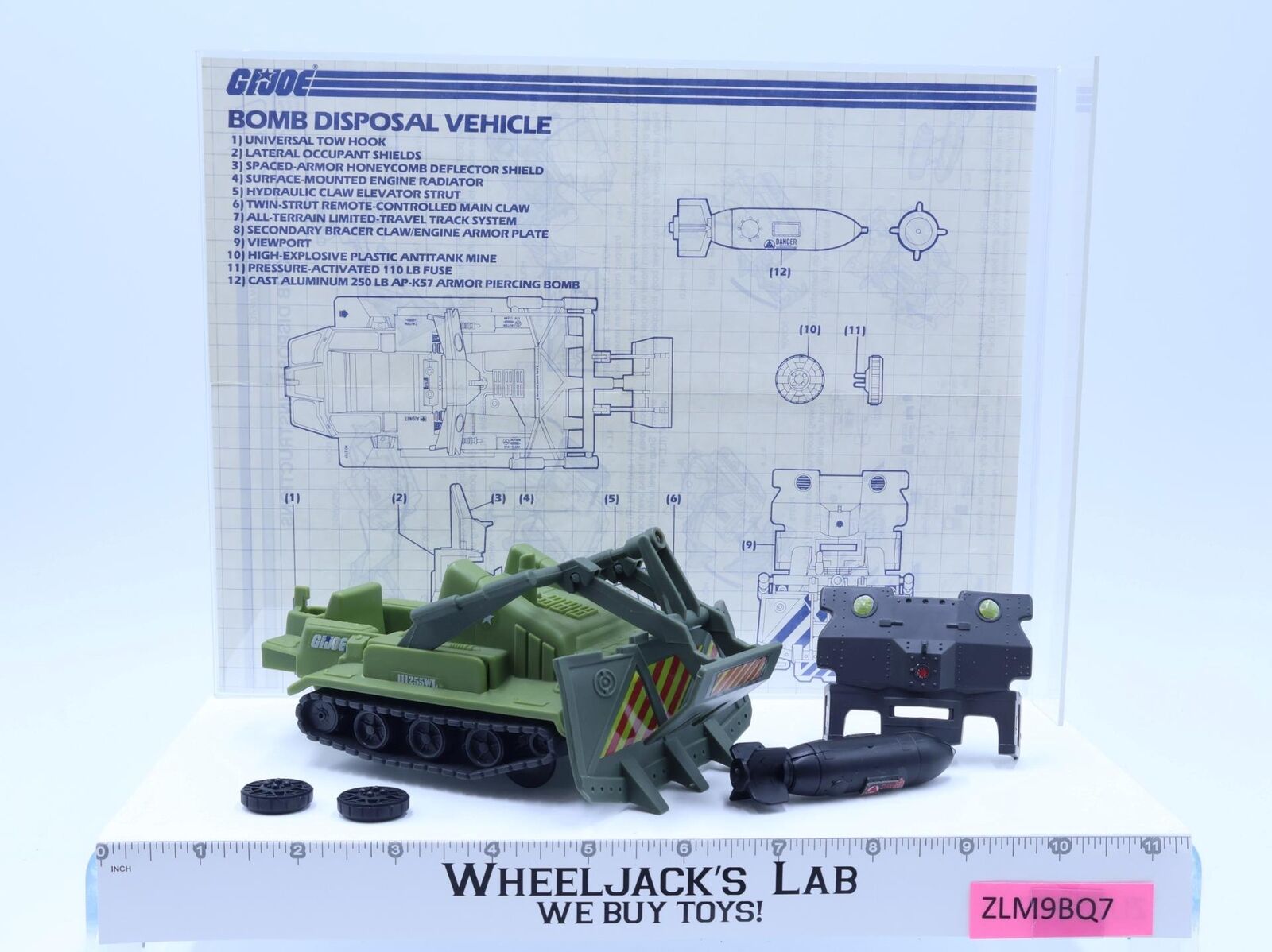 Bomb Disposal 100% Complete GI Joe 1985 Hasbro Action Figure Vehicle ...
