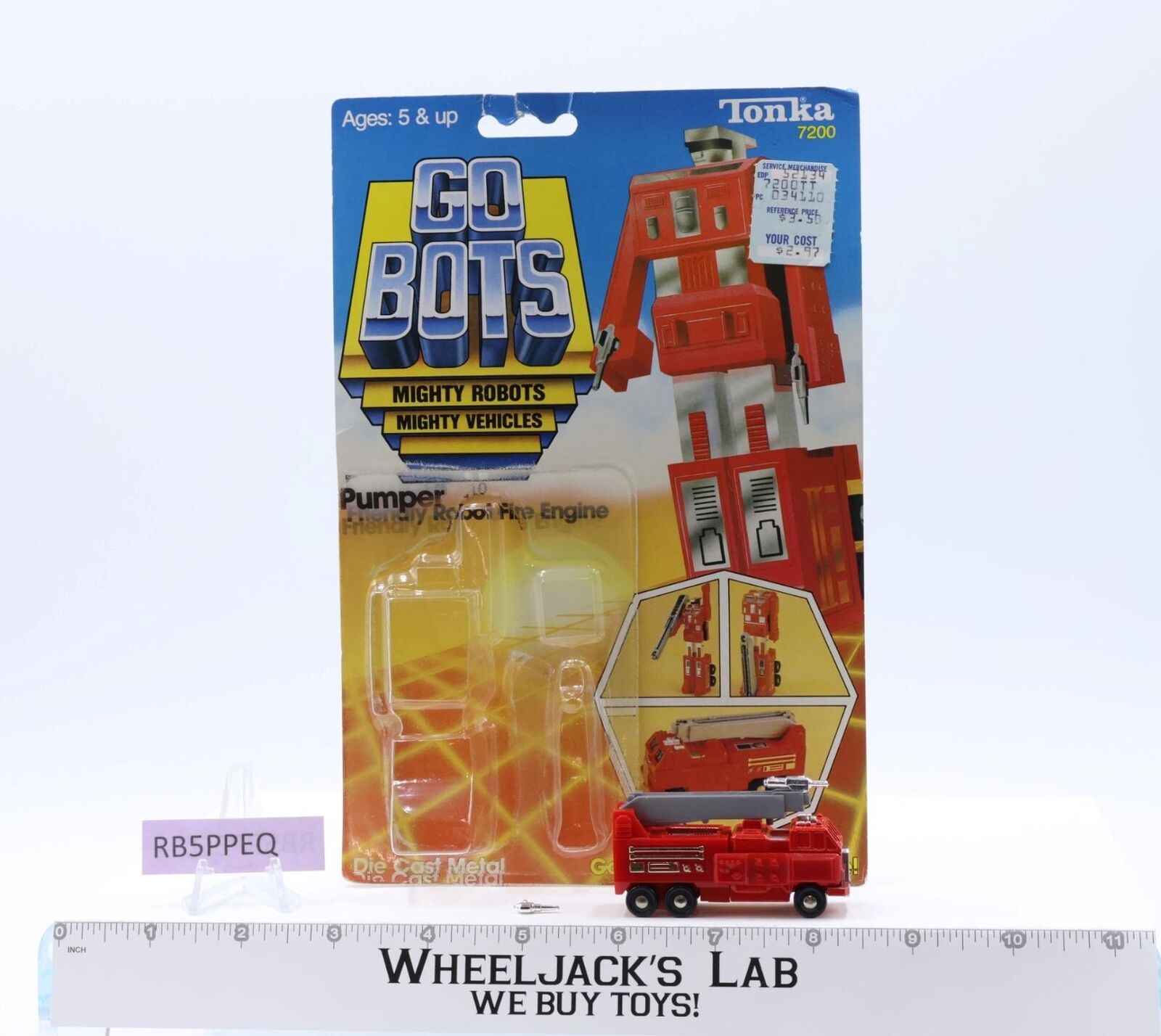 Pumper 100% Complete W/Card Gobots 1983 Bandai Tonka Vintage Action ...