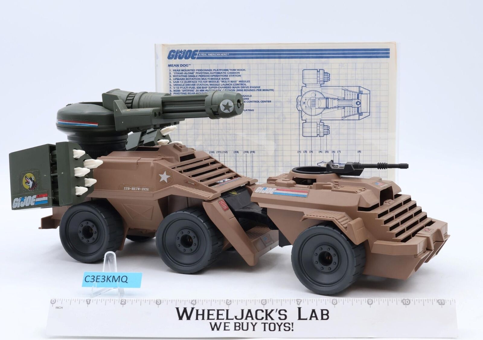 Mean Dog GI Joe 1988 Hasbro Vintage Action Figure Vehicle - Wheeljack's Lab